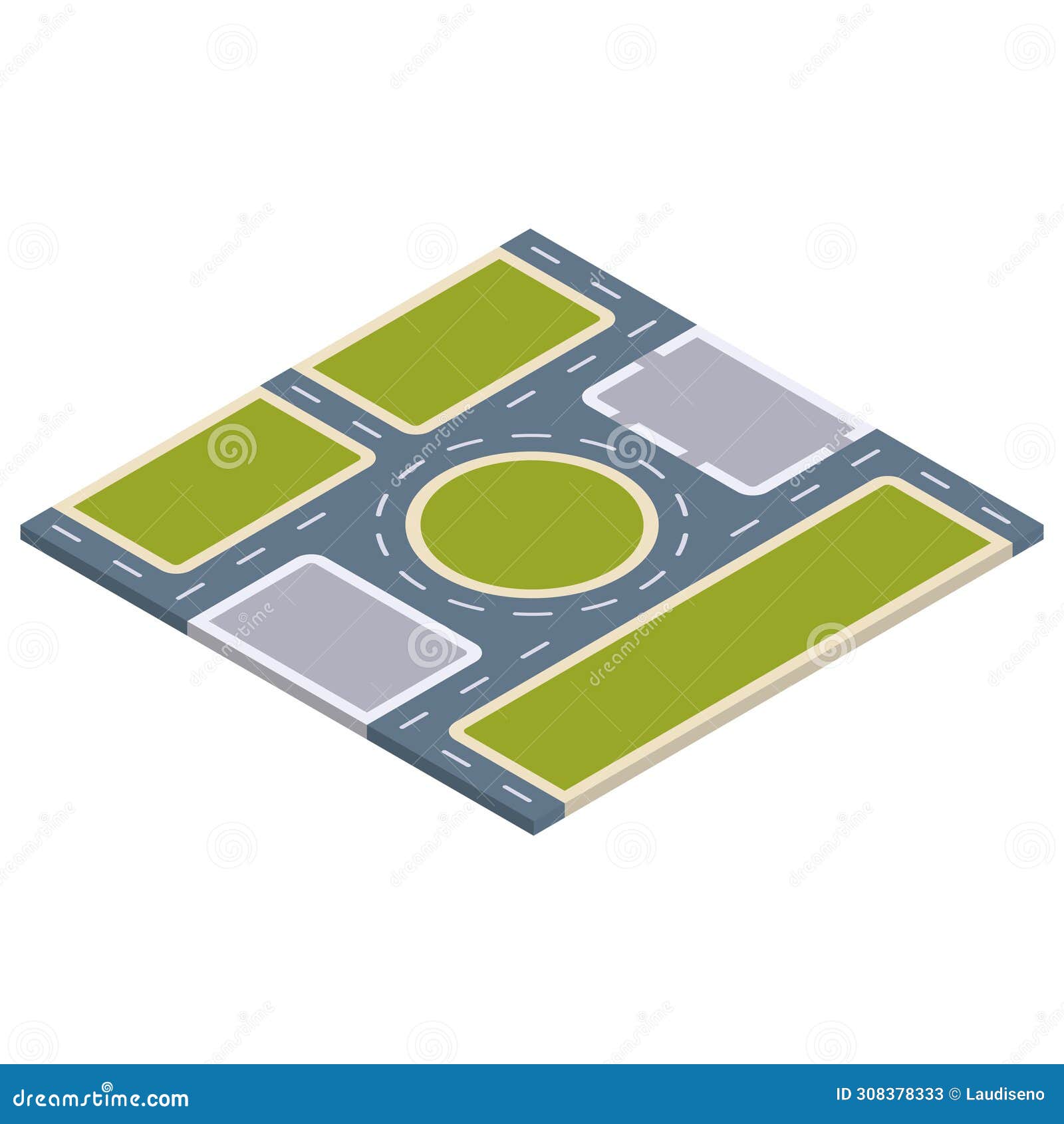Isometric Empty Street Vector Stock Vector - Illustration of isometric ...