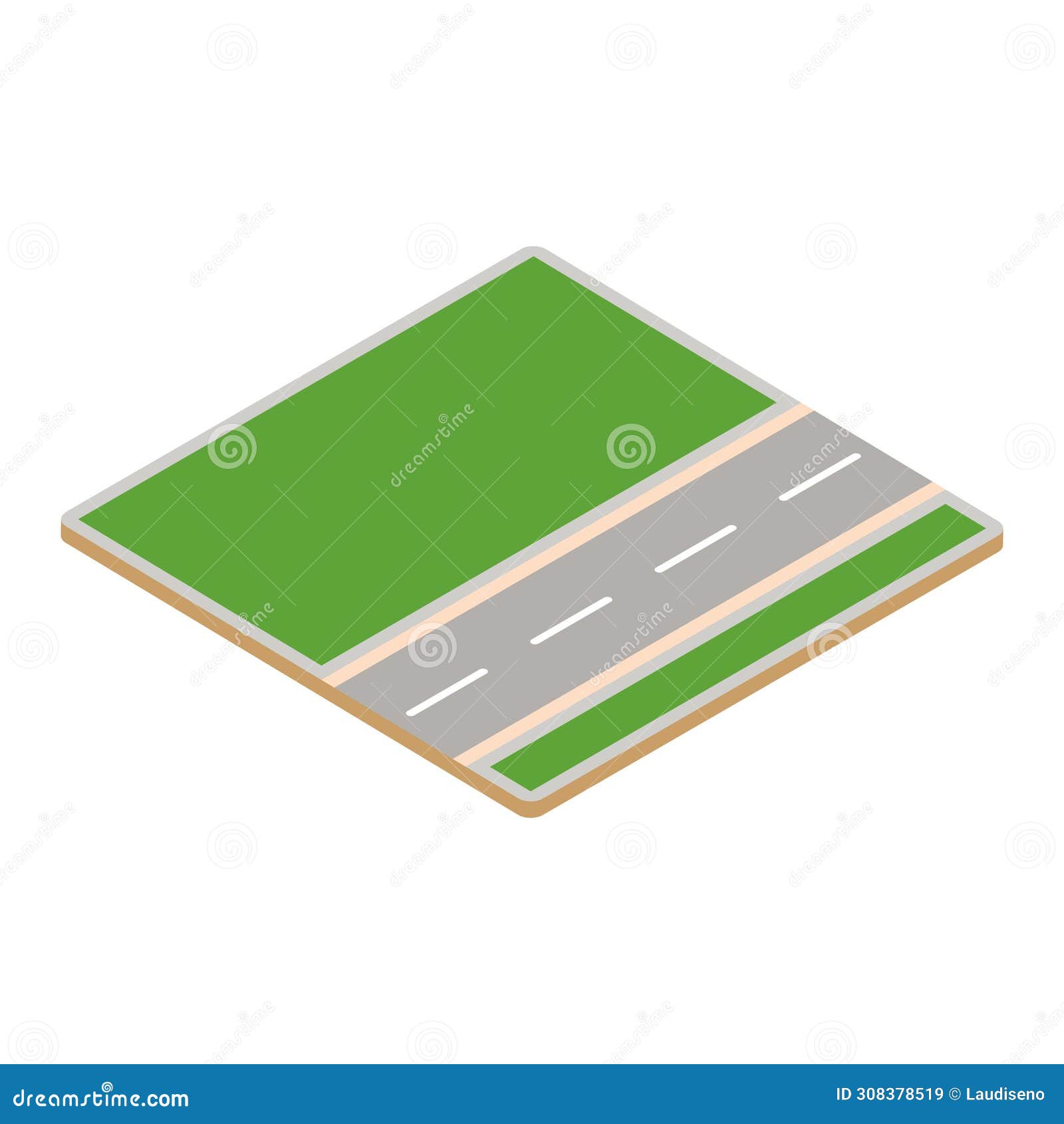 Isometric Empty Street Vector Stock Vector - Illustration of template ...