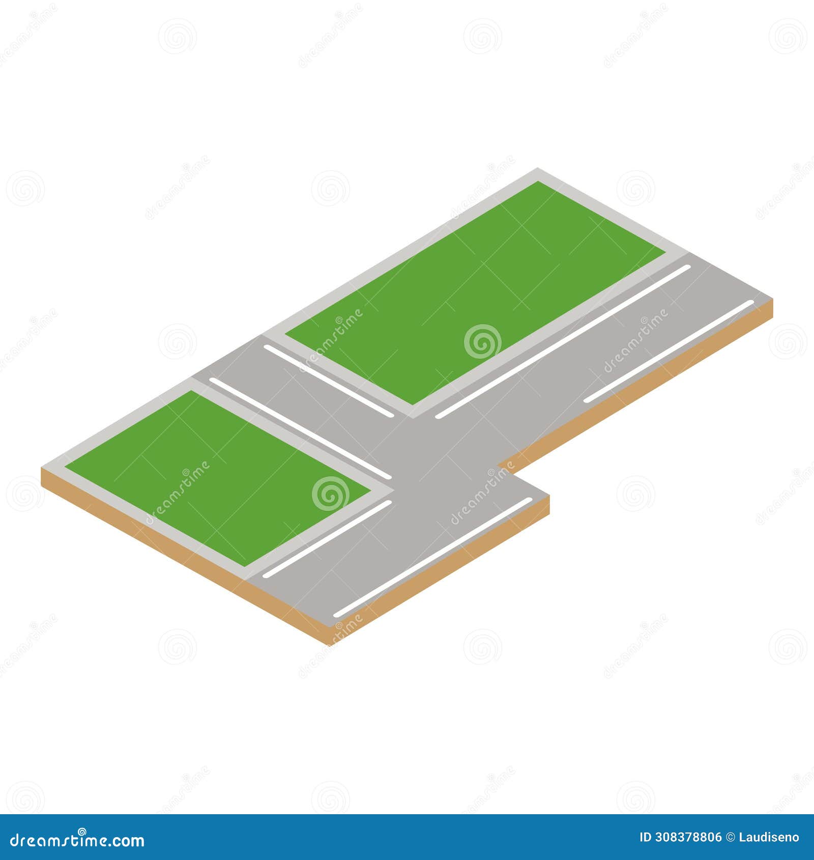 Isometric Empty Street Vector Stock Vector - Illustration of outdoor ...