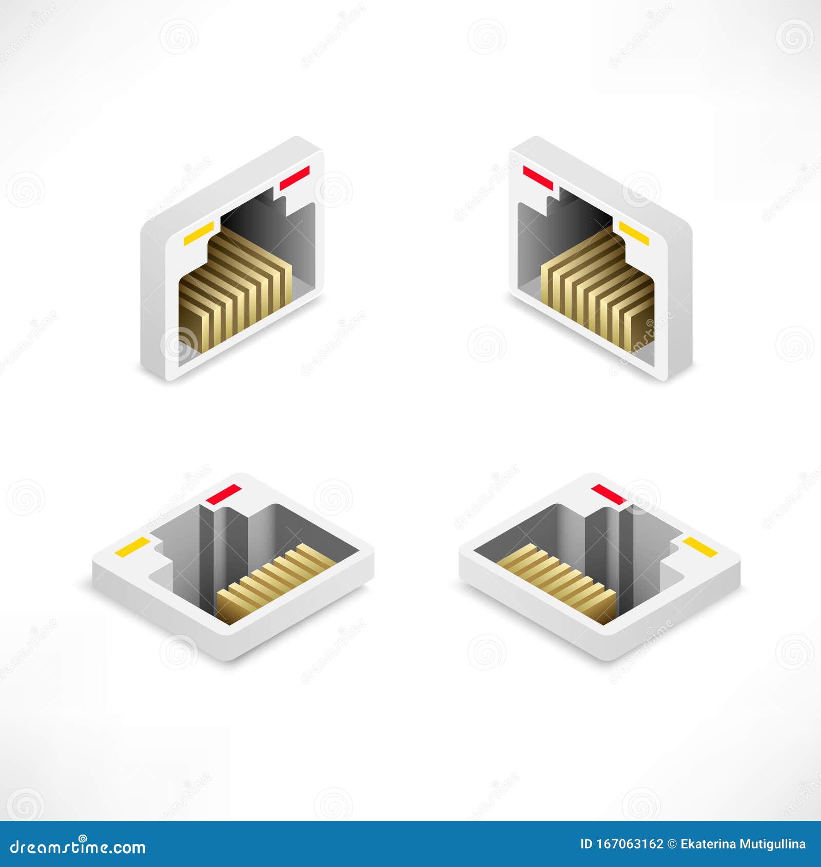 Ethernet Port Cartoon Vector | CartoonDealer.com #46156013