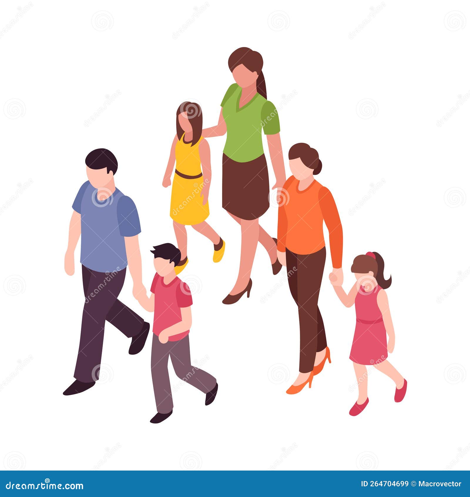 Isometric Excursion Group Composition Stock Vector - Illustration of ...