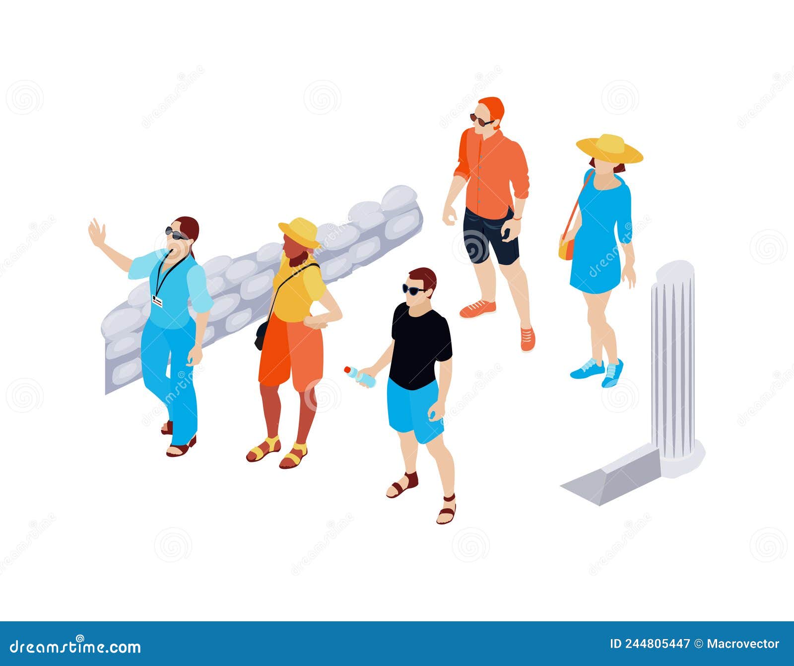 Isometric Excursion Illustration Stock Vector - Illustration of ...