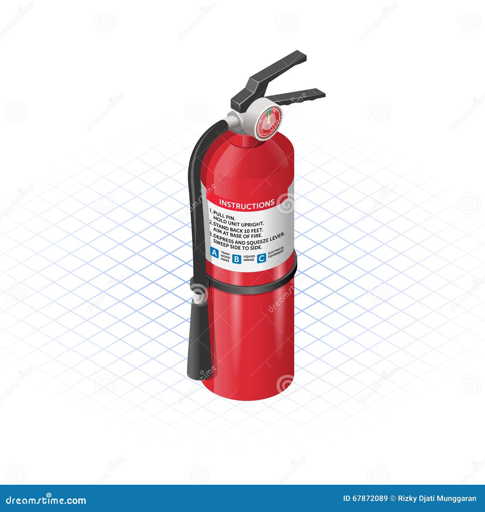 Isometric Extinguisher a Safety Equipment Stock Vector - Illustration ...