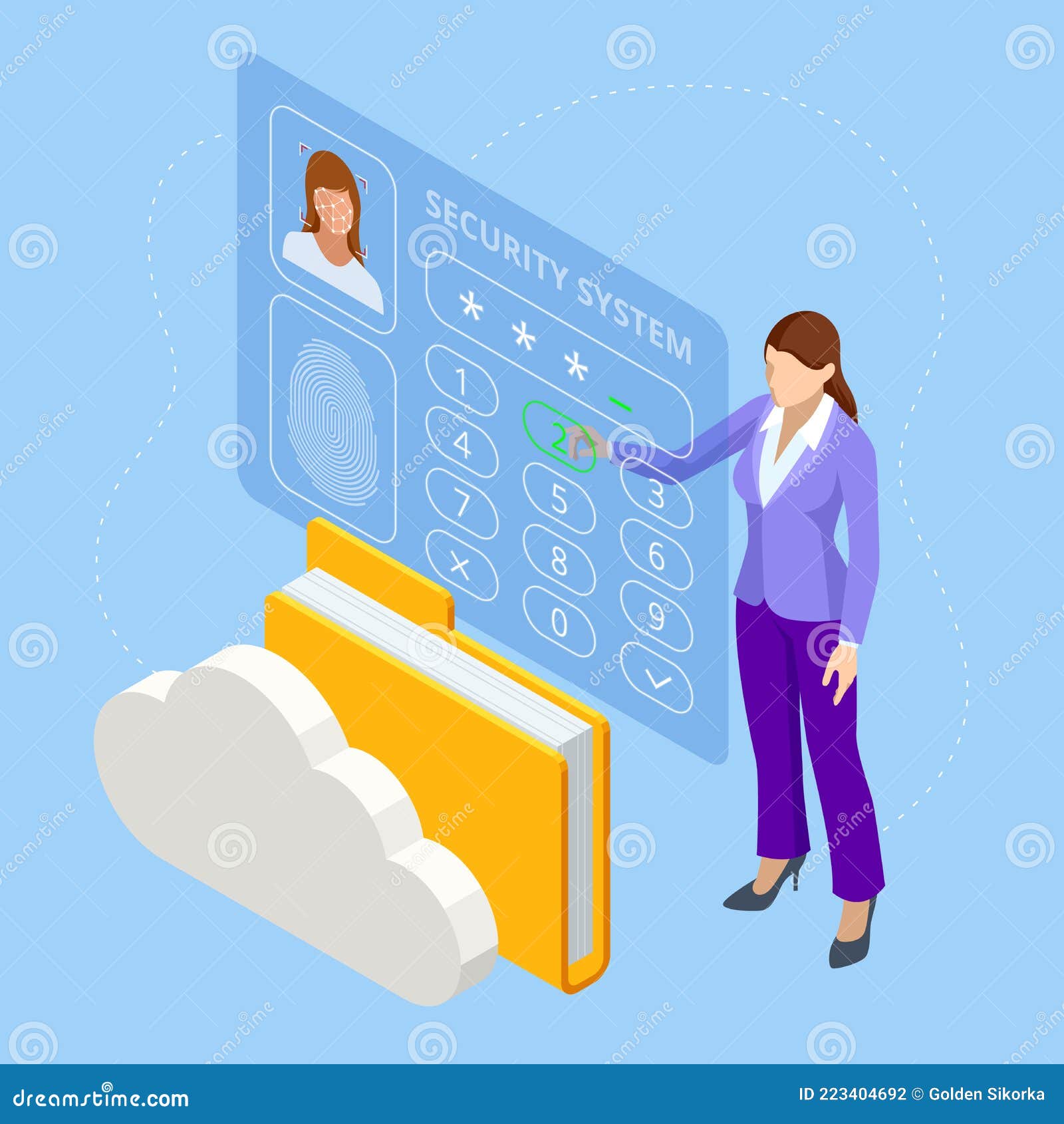 Isometric Facial Recognition System Concept. Finger Print Scan for ... Isometric Facial Recognition System Concept. Finger Print Scan for ...