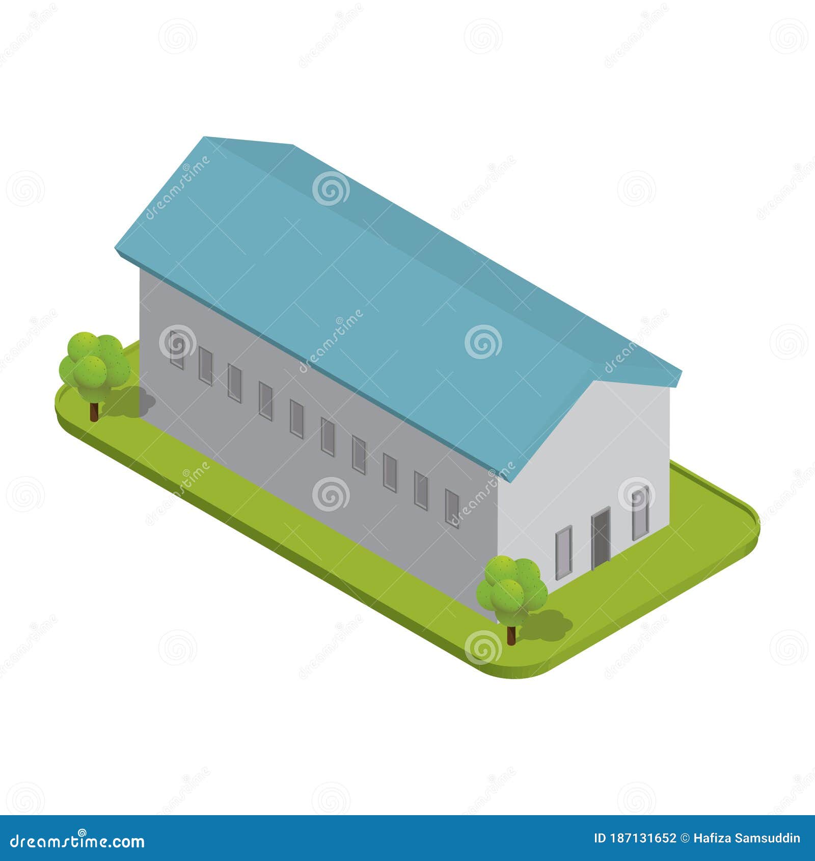 Isometric Factory Building. Vector Illustration Decorative Design Stock ...