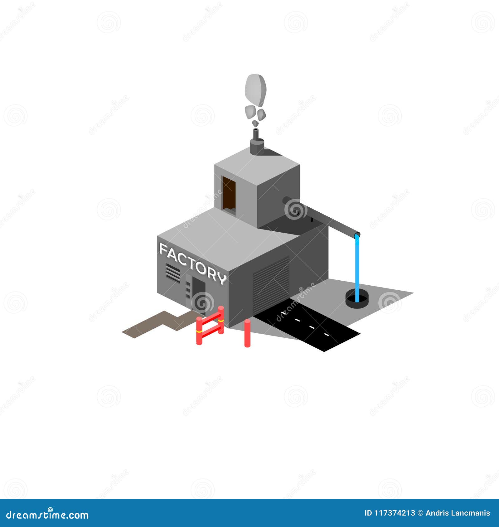 Isometric Factory Image / Vector Stock Vector - Illustration of format ...