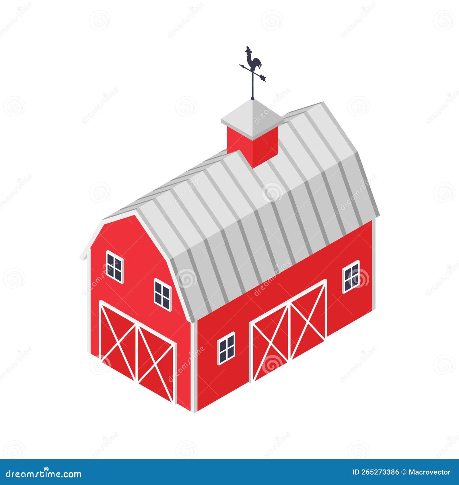 Isometric Farm Building stock illustration. Illustration of ...