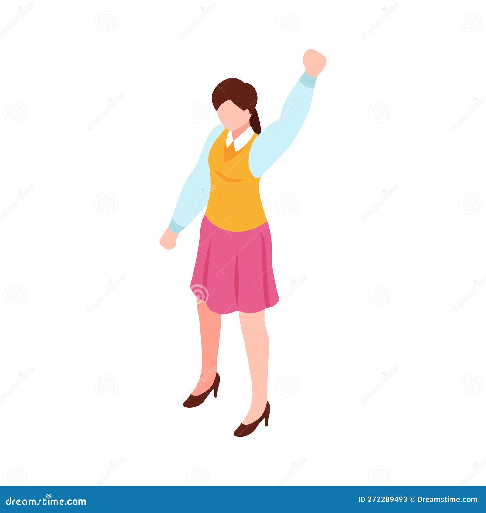 Isometric Feminism Icon stock vector. Illustration of slogan - 272289493