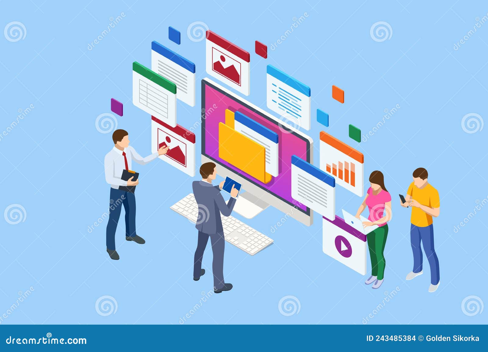 Isometric File in Database, Document Flow Management. Online ...