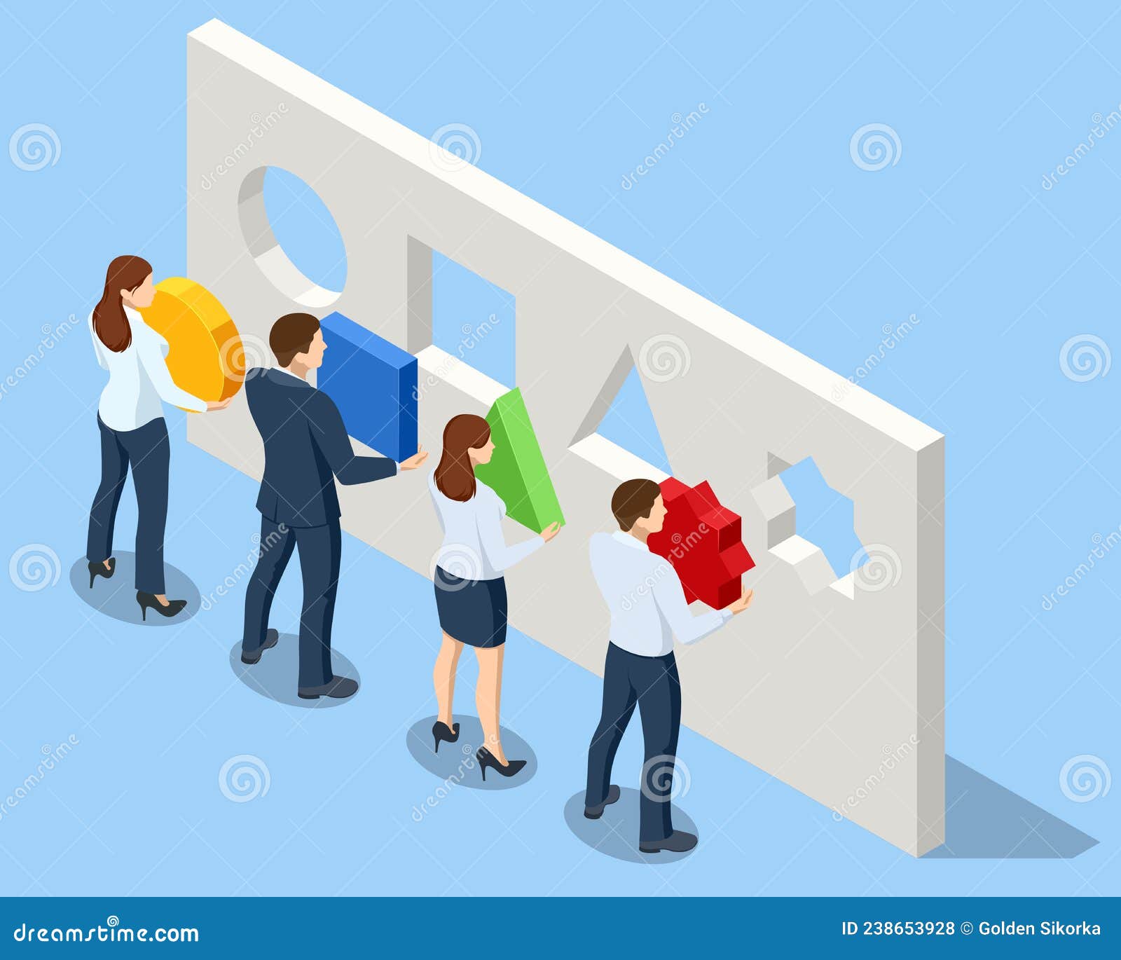 Isometric Finding the Right Business Solution Concept. Stock Vector ... Isometric Finding the Right Business Solution Concept. Stock Vector ...