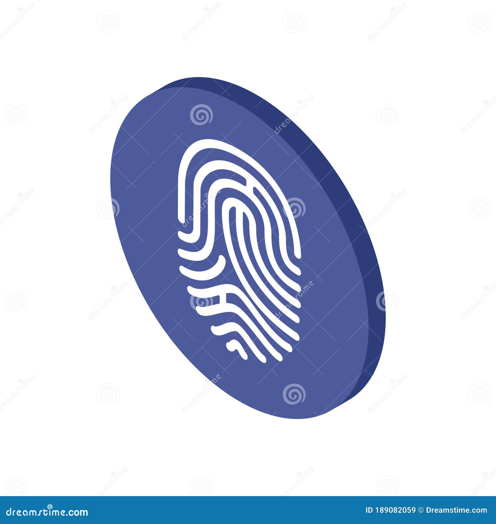 Isometric of Fingerprint Loop Icon. Vector Illustration EPS 10 in ...