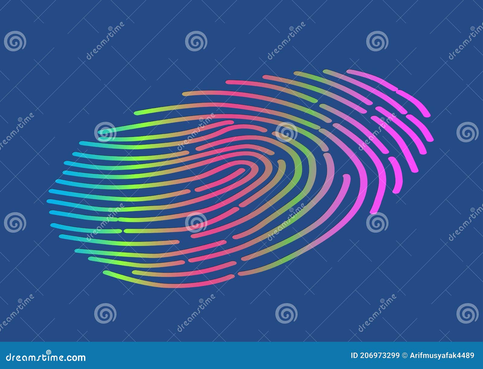 Isometric Fingerprint Recognition Stock Vector - Illustration of ...