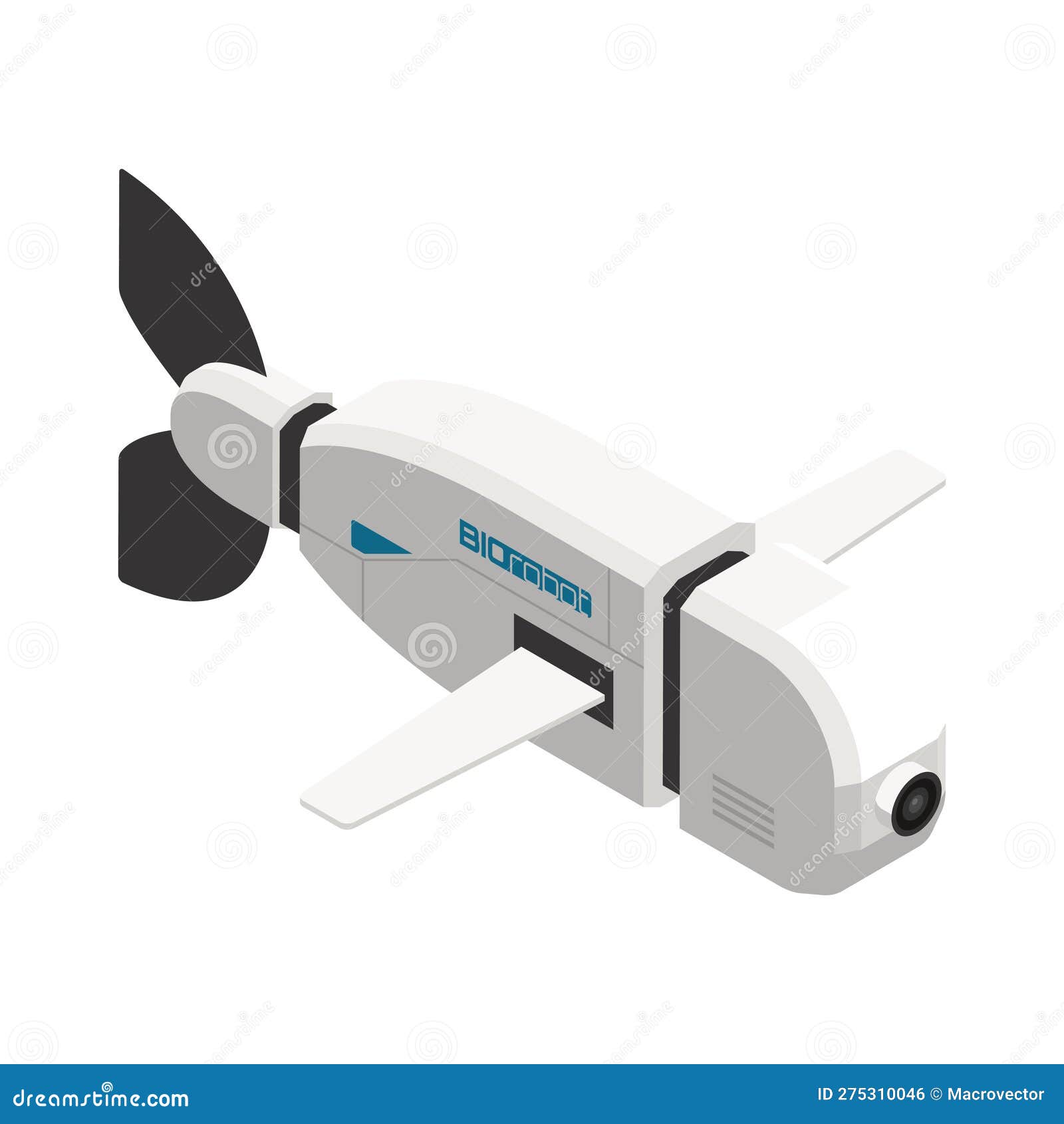 Isometric Fish Robot stock vector. Illustration of intelligence - 275310046