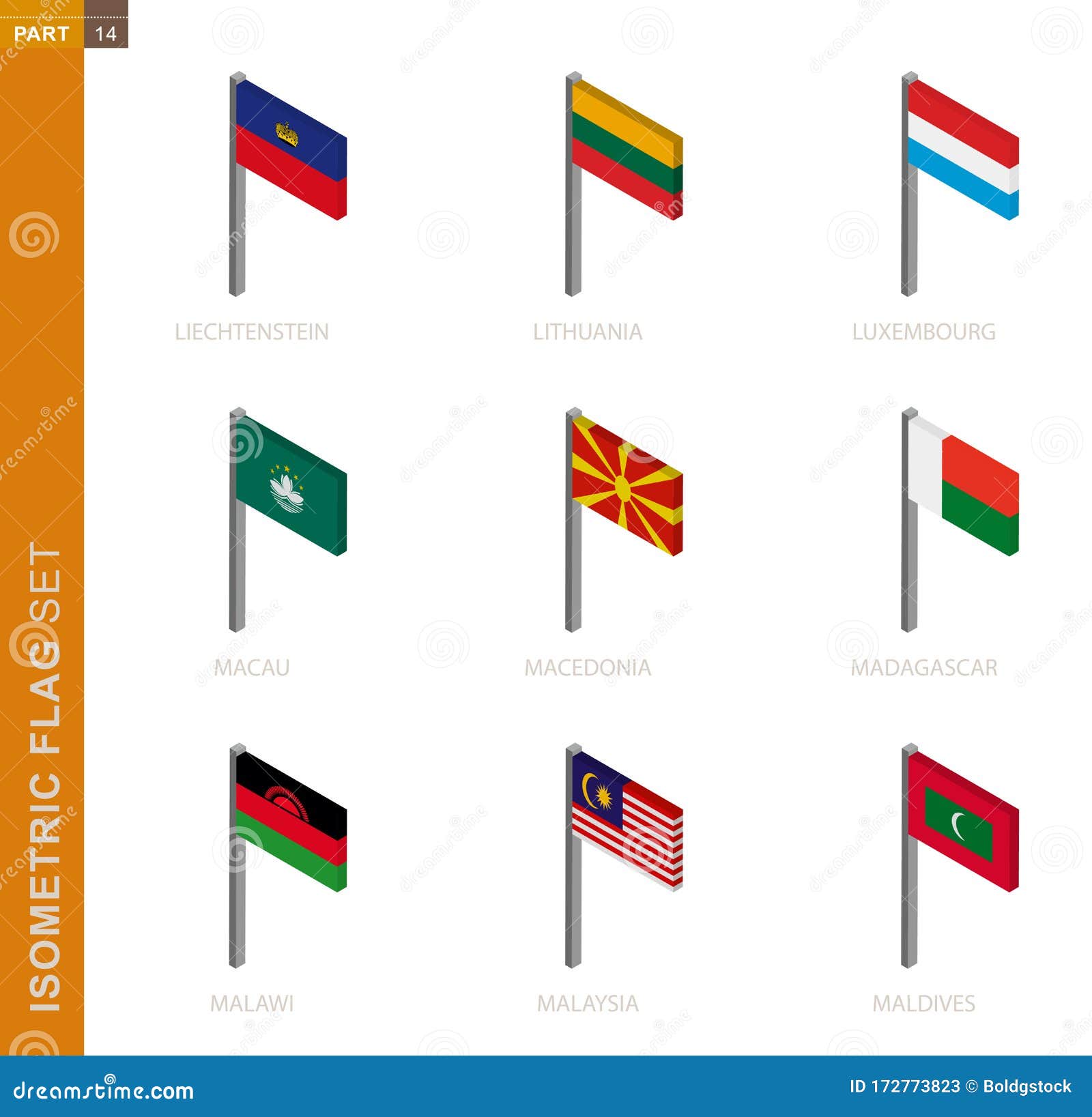 Isometric Flag Collection, Countries Of Africa Vector Illustration ... Isometric Flag Collection, Countries Of Africa Vector Illustration ...