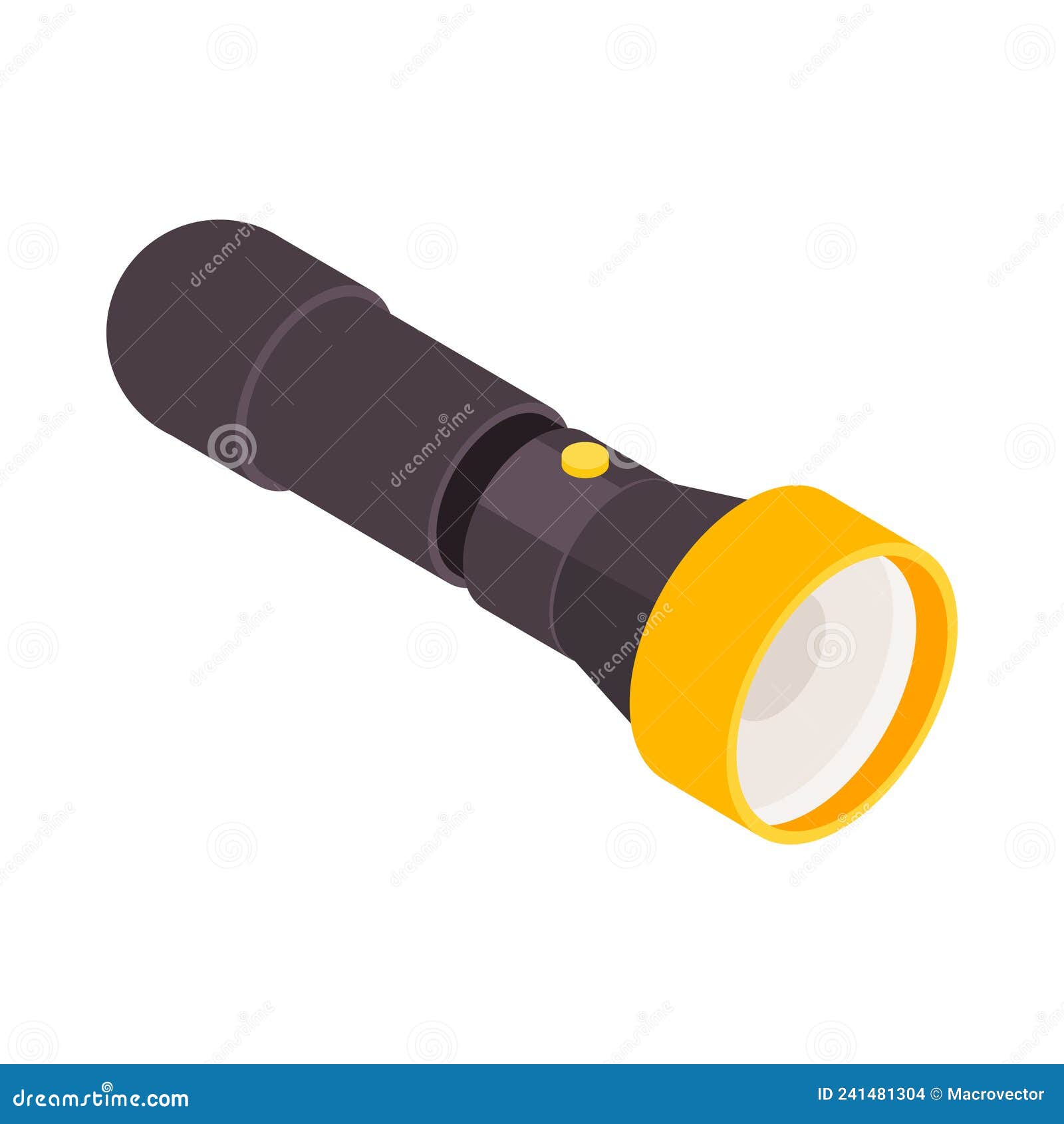 Isometric Flashlight Icon stock vector. Illustration of object - 241481304