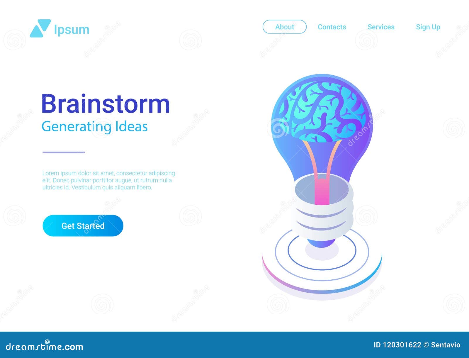 Isometric Flat Brainstorm Ideas Vector Illustratio Stock Vector ...