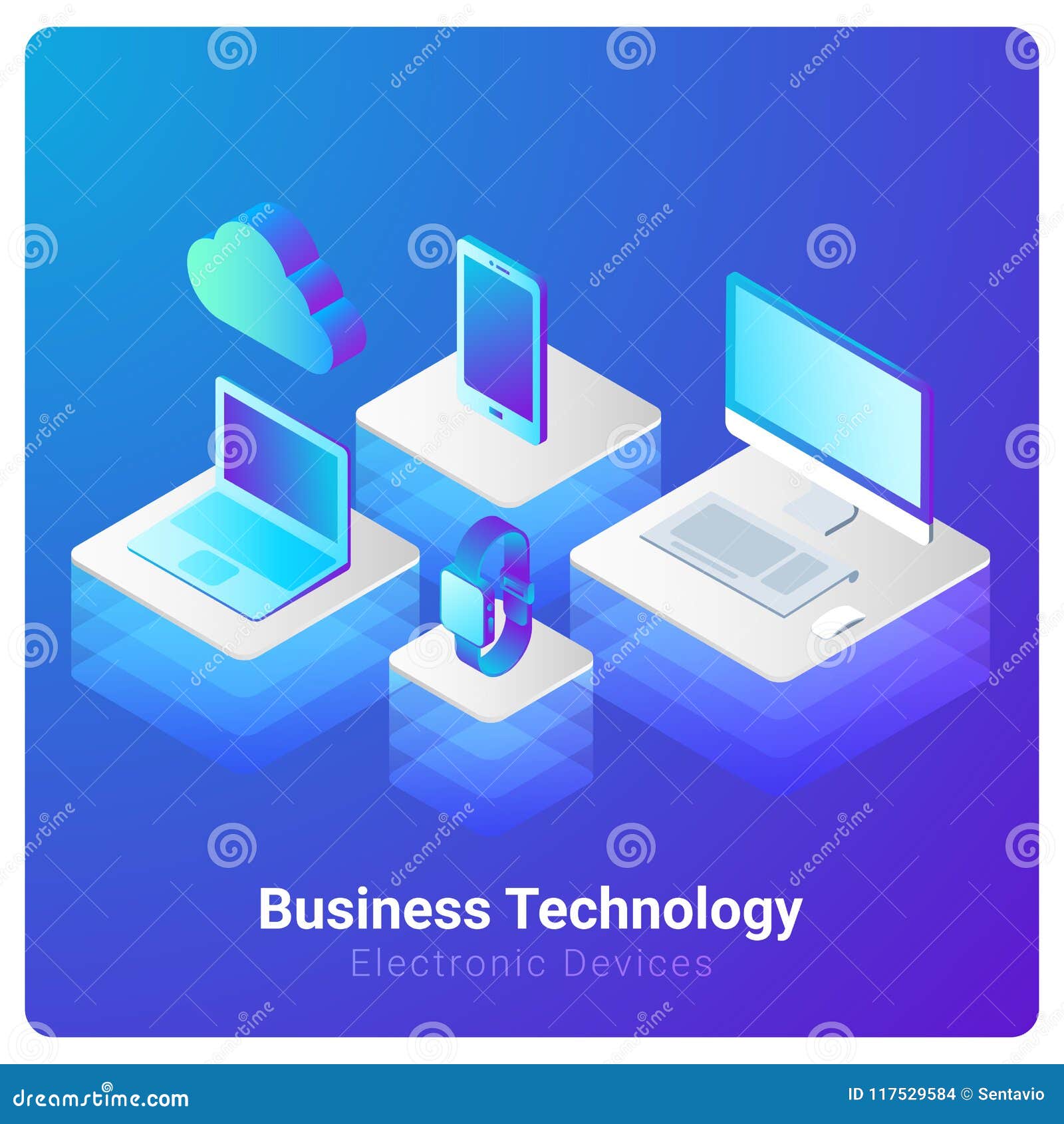 Isometric Flat Computer Laptop Smartphone Mobile C Stock Vector ...