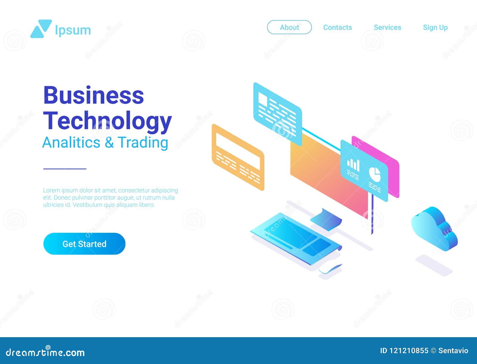 Isometric Flat Computer Vector. Application Websit Stock Vector ...