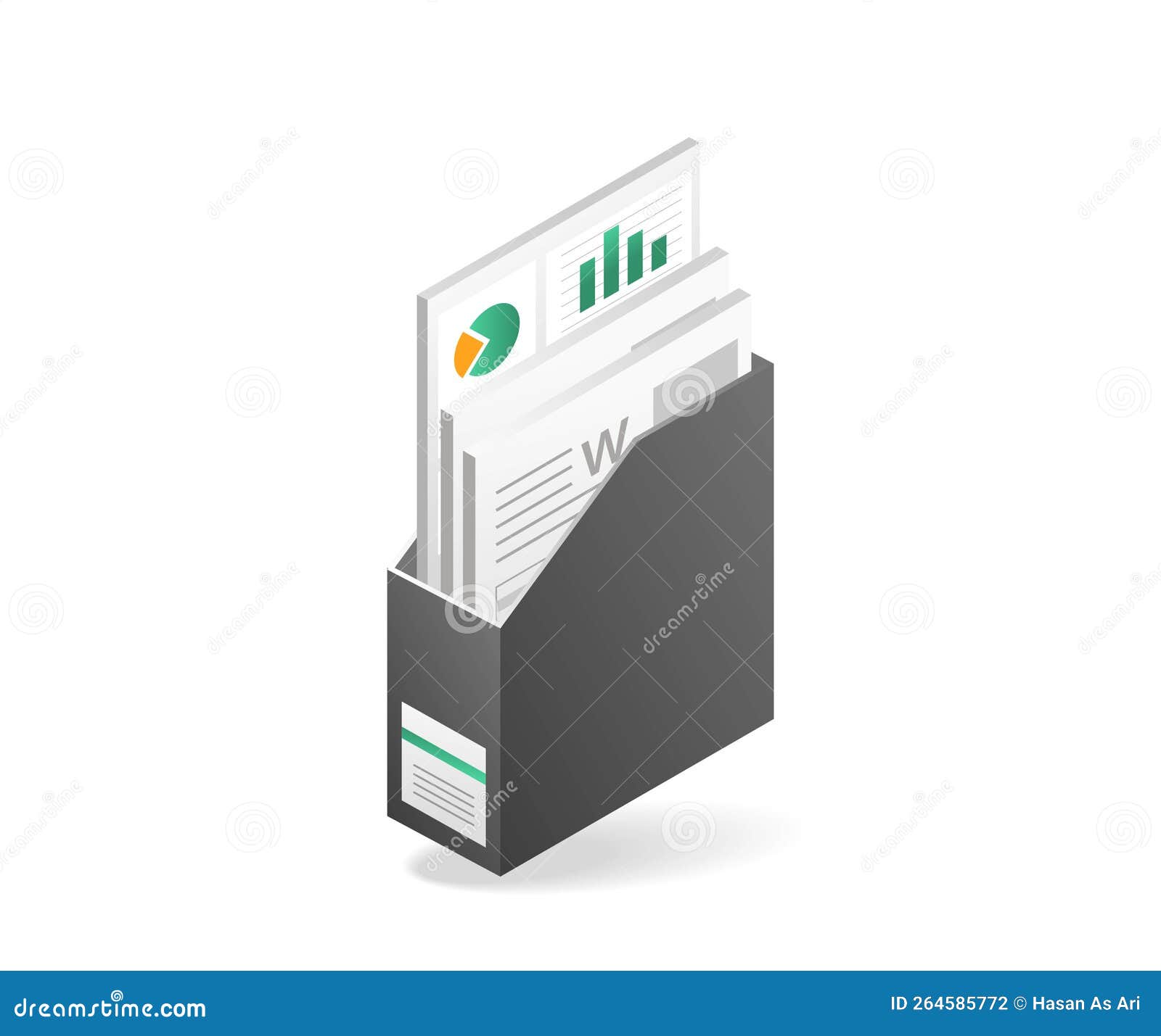Concept Illustration of Administrative Data Folder Board Stock ...