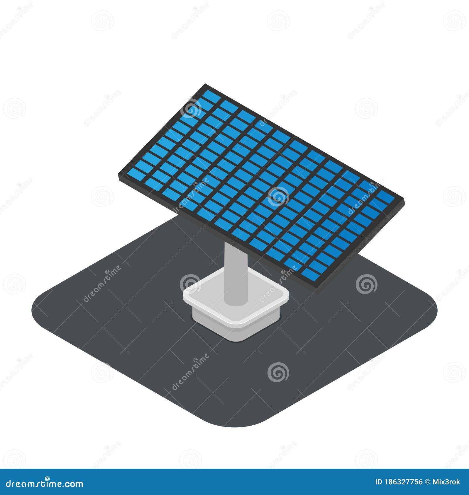 Isometric Flat 3D Concept Vector Outside Solar Panels Stock Vector ...