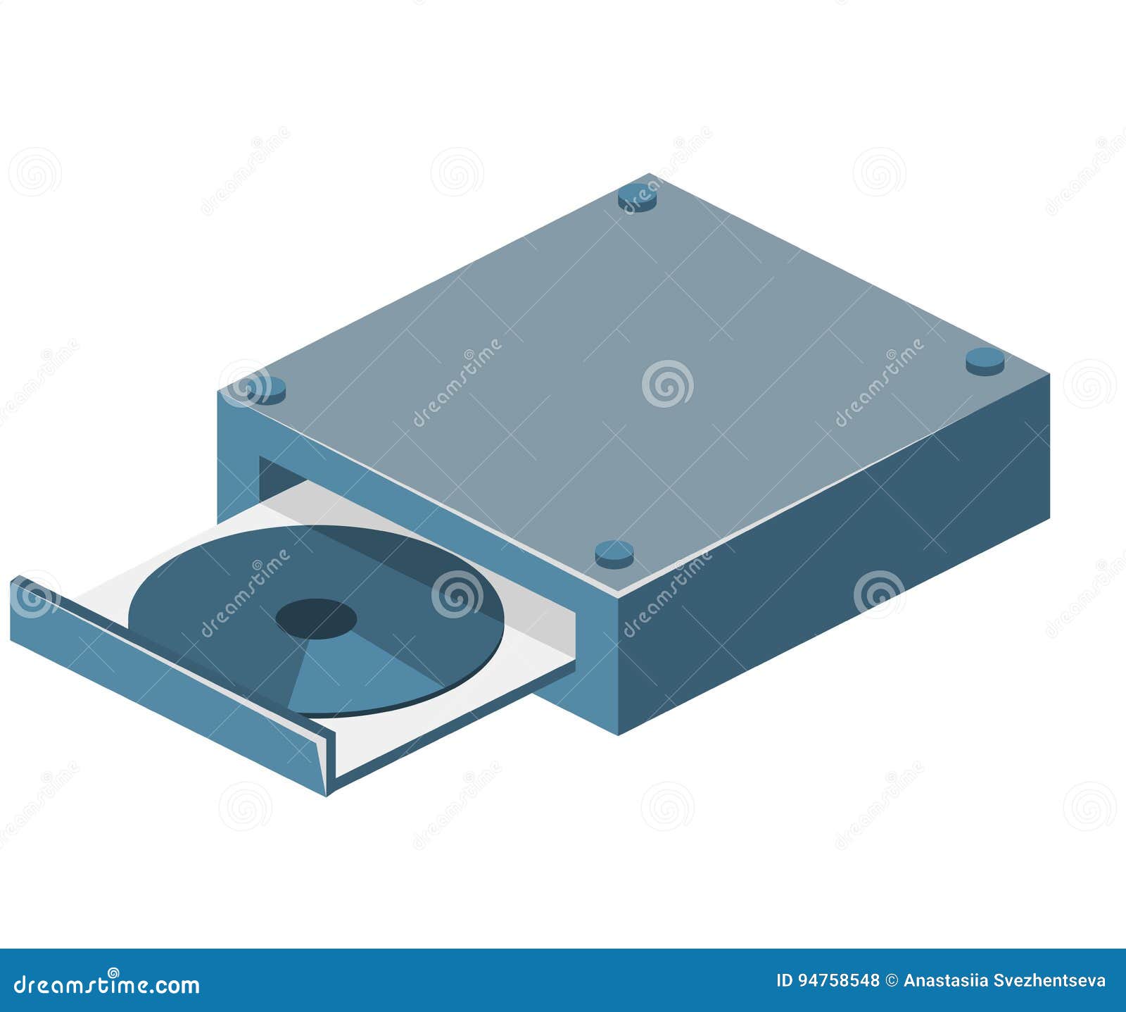 Isometric Flat 3D Isolated Cd Disk Drive Stock Illustration ... Isometric Flat 3D Isolated Cd Disk Drive Stock Illustration ...
