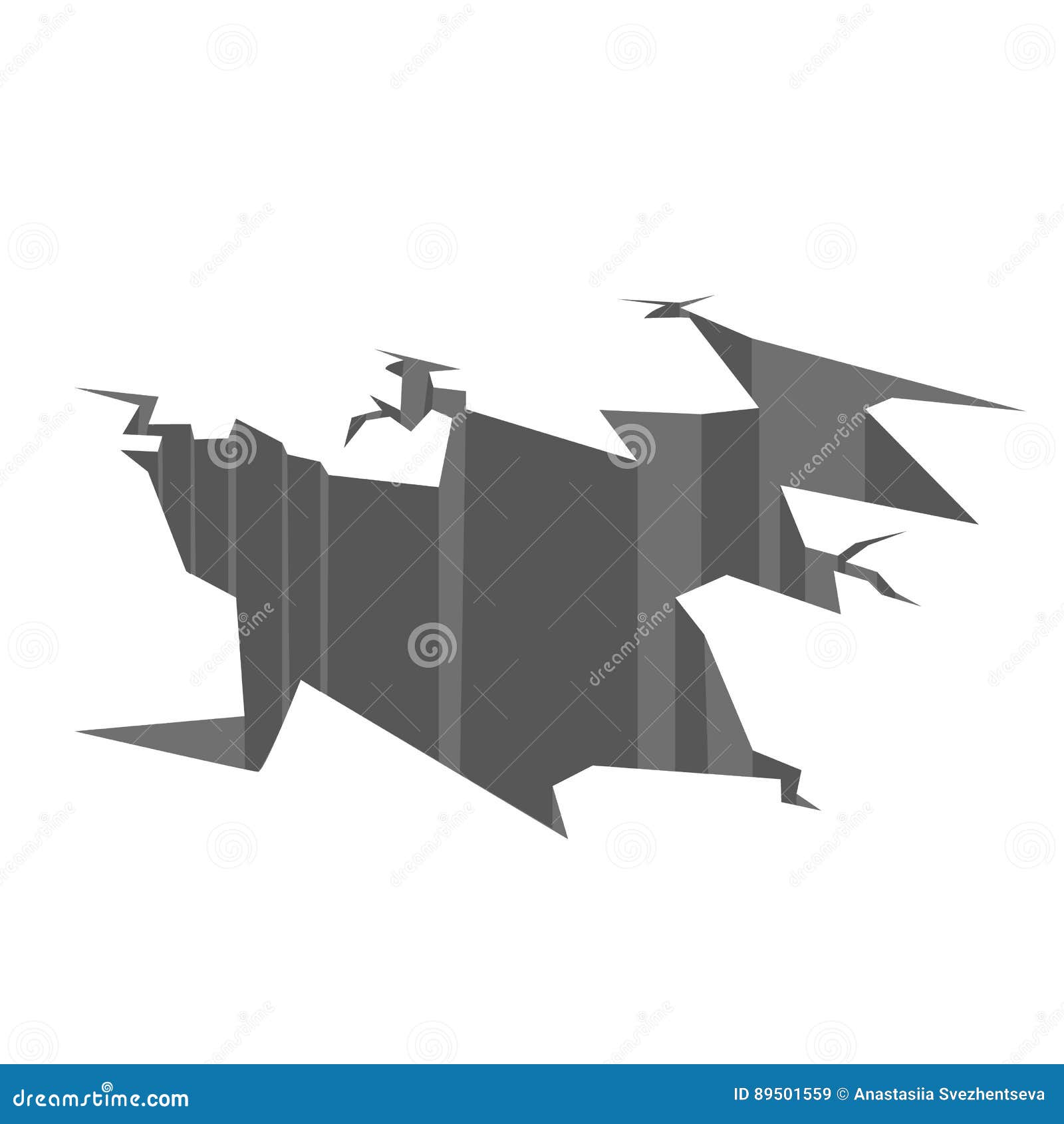 Isometric Hole Alphabet. Deep Into Surface 3d Font, Letters And Numbers ...