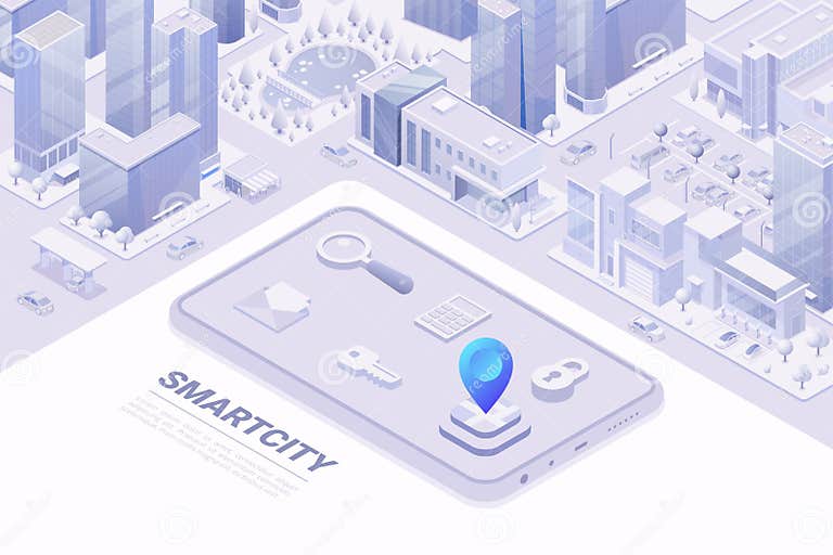 Isometric Flat 3D Smartcity Mobile GPS Navigation Vector Concept Stock ... Isometric Flat 3D Smartcity Mobile GPS Navigation Vector Concept Stock ...