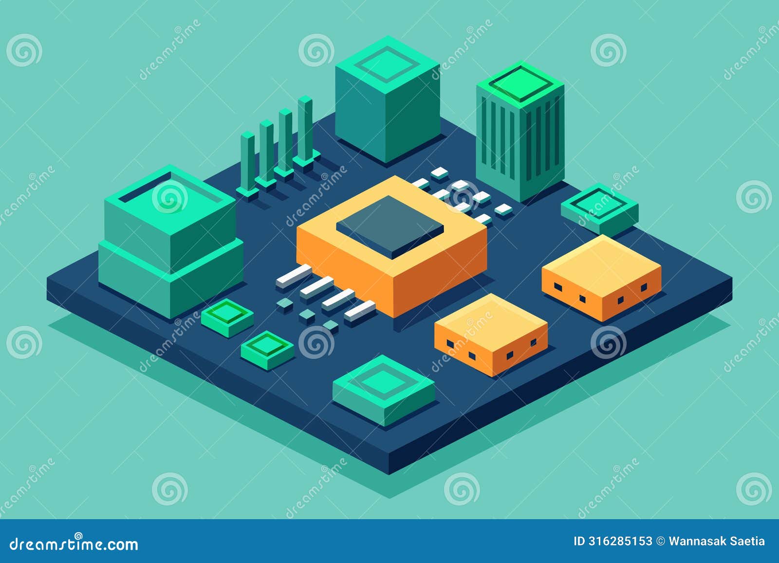 Isometric Flat 3D Vector Illustration Stock Illustration - Illustration ...