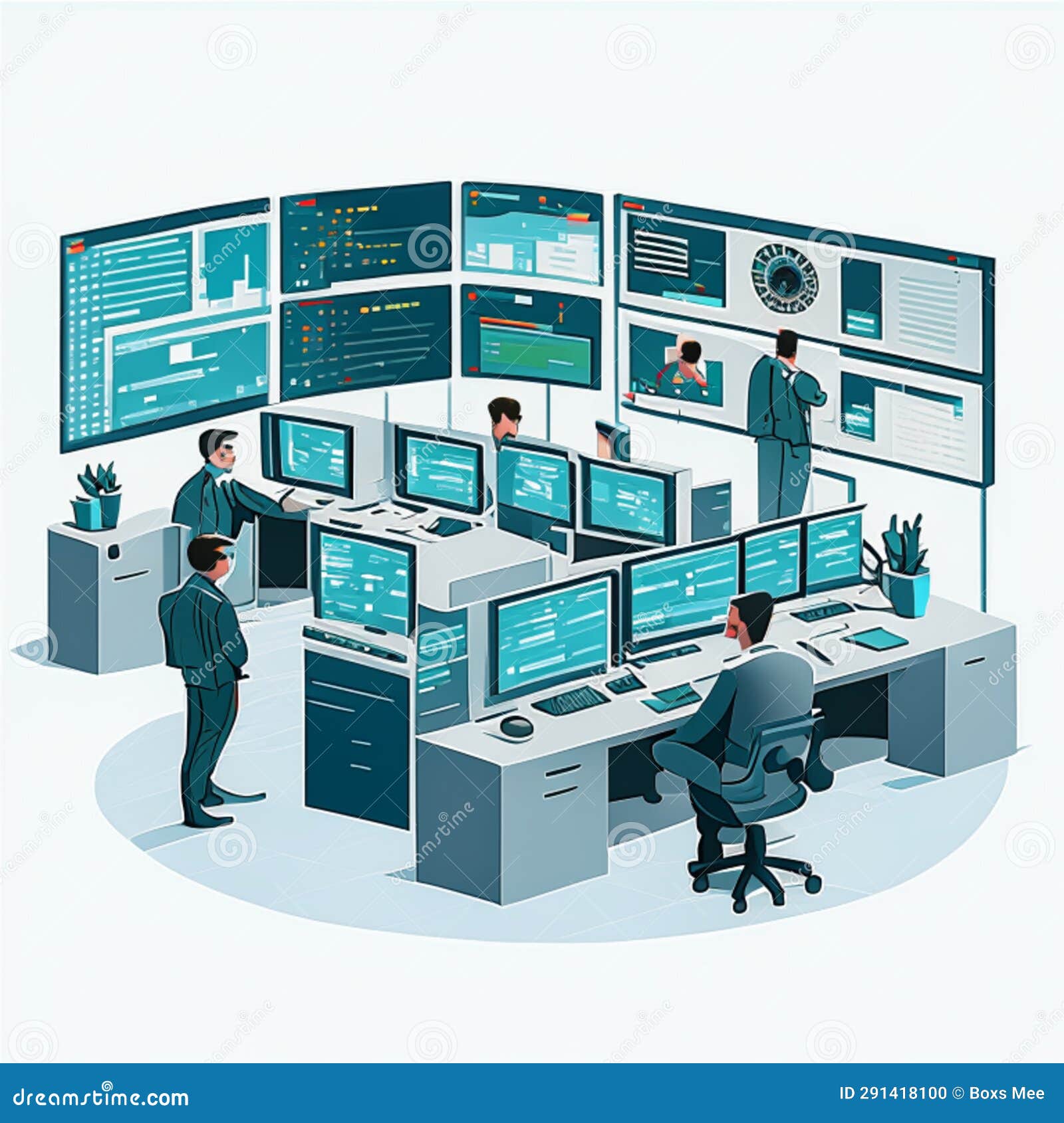 Isometric Flat Design Concept of Software Development, Programming and ...