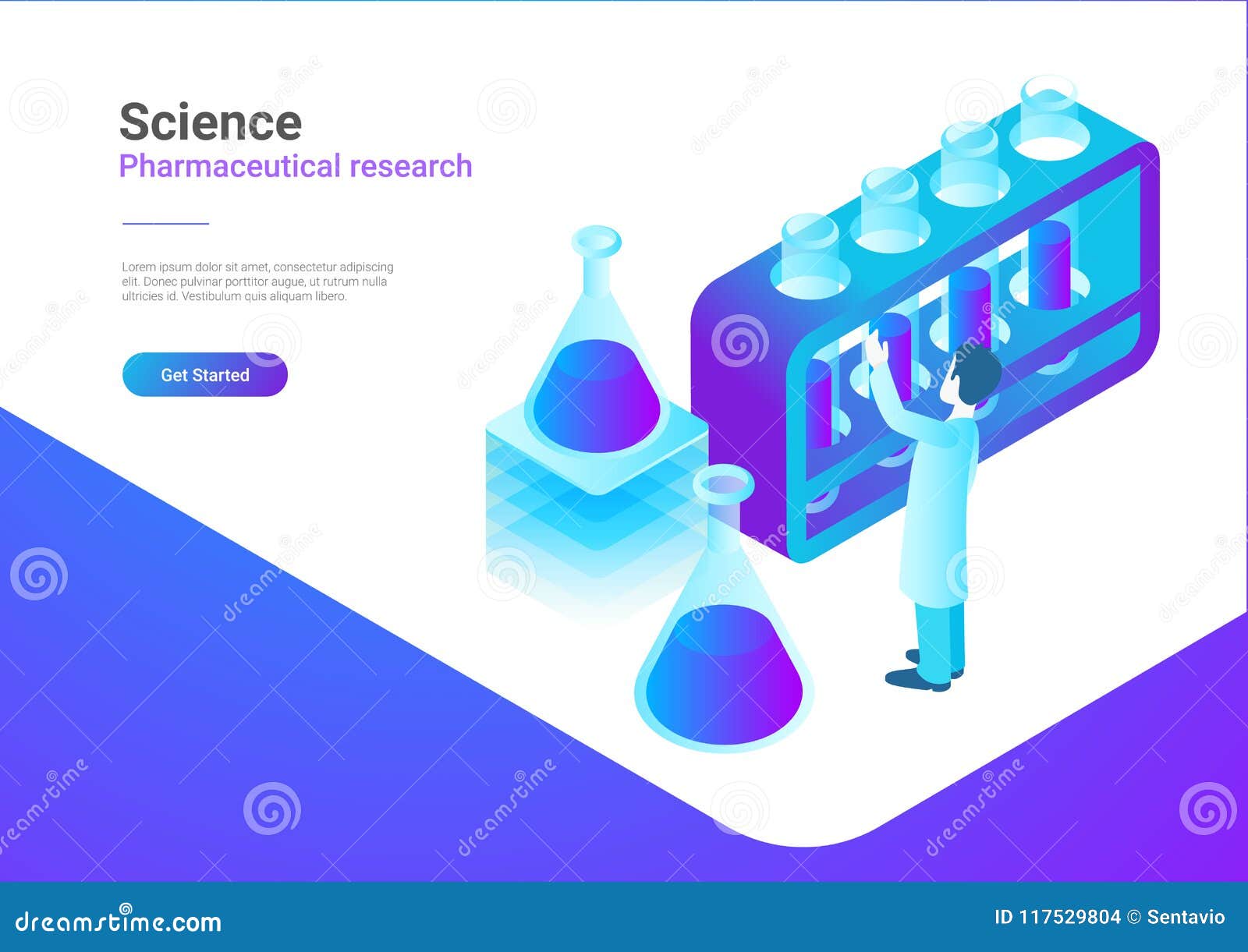 Isometric Flat Science Laboratory Vector. Scientis Stock Vector ...