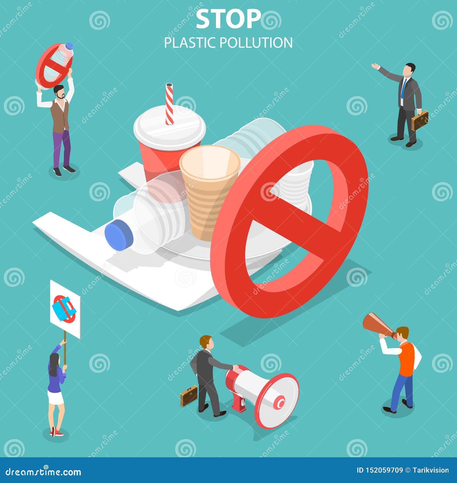 Isometric Pollution Flowchart Composition Vector Illustration ...