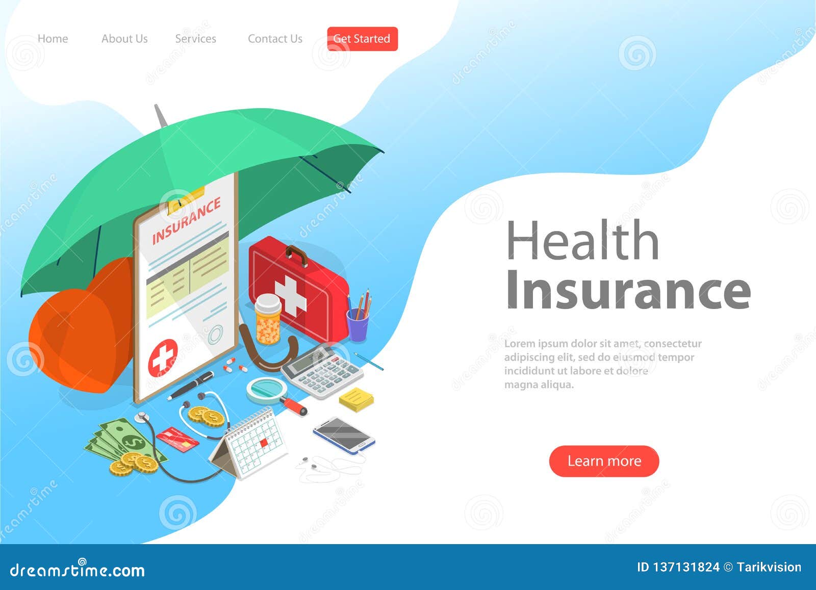 Isometric Flat Vector Landing Page Template of Health Insurance Policy ... Isometric Flat Vector Landing Page Template of Health Insurance Policy ...