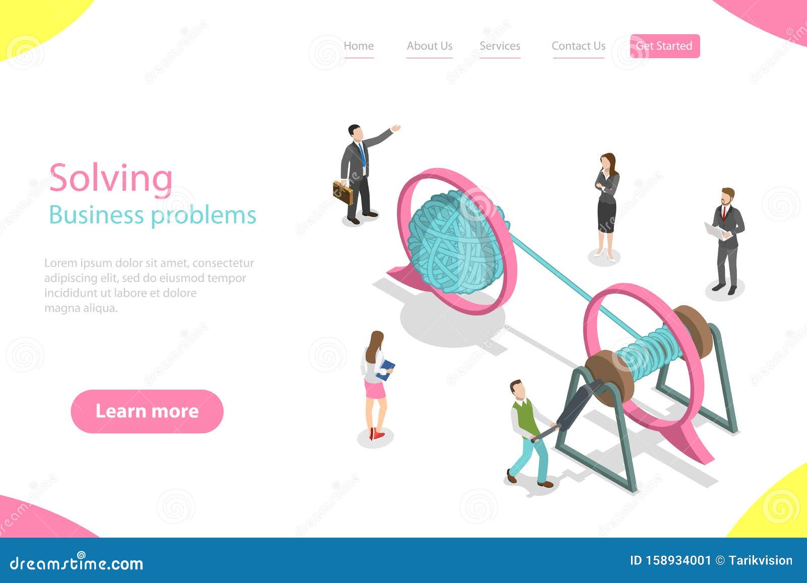 Tangled And Unraveled Tangles, Problem Solving Process Cartoon Vector ...