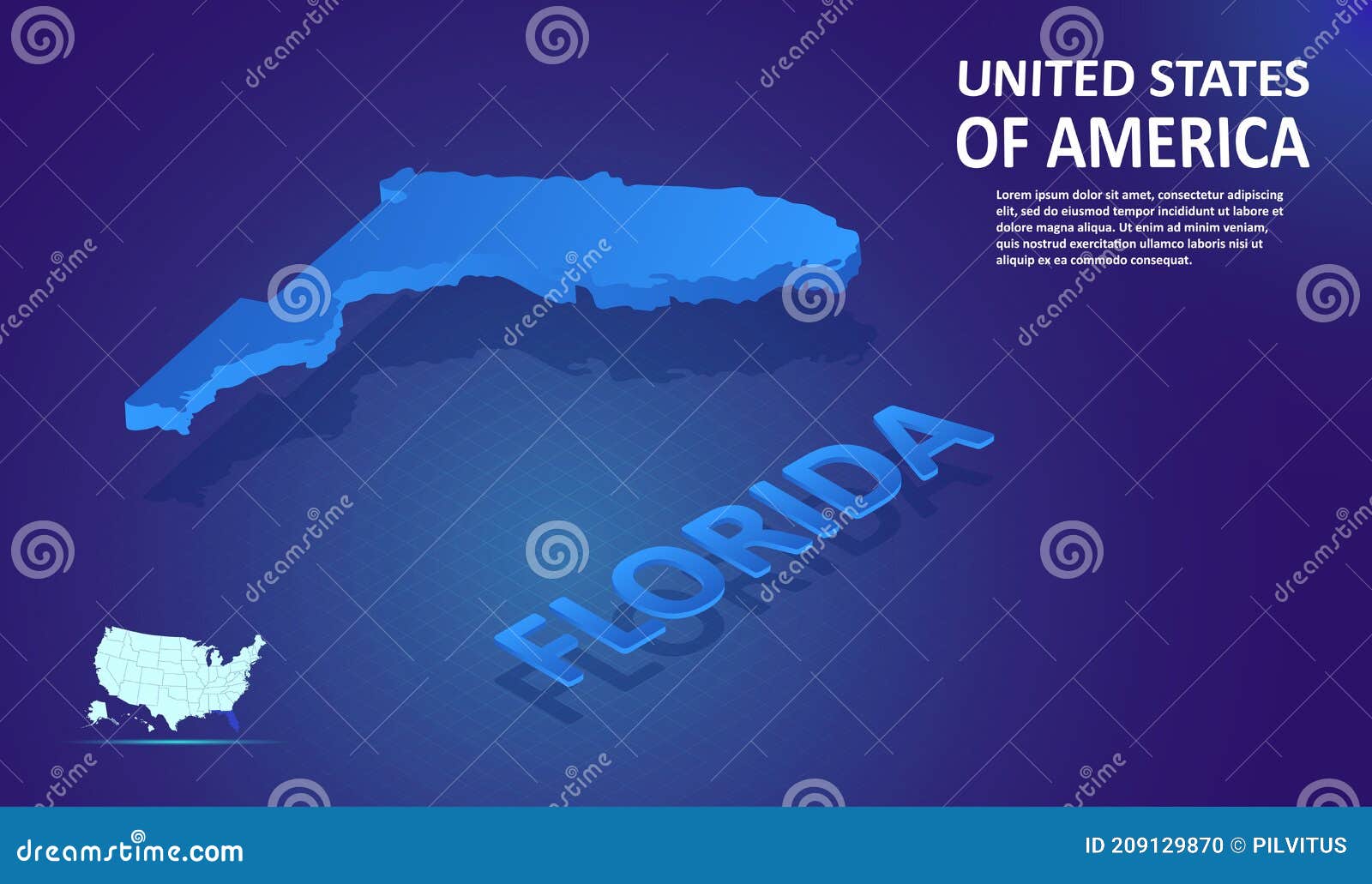 Florida - Detailed Editable Political Map With Labeling. Vector ...