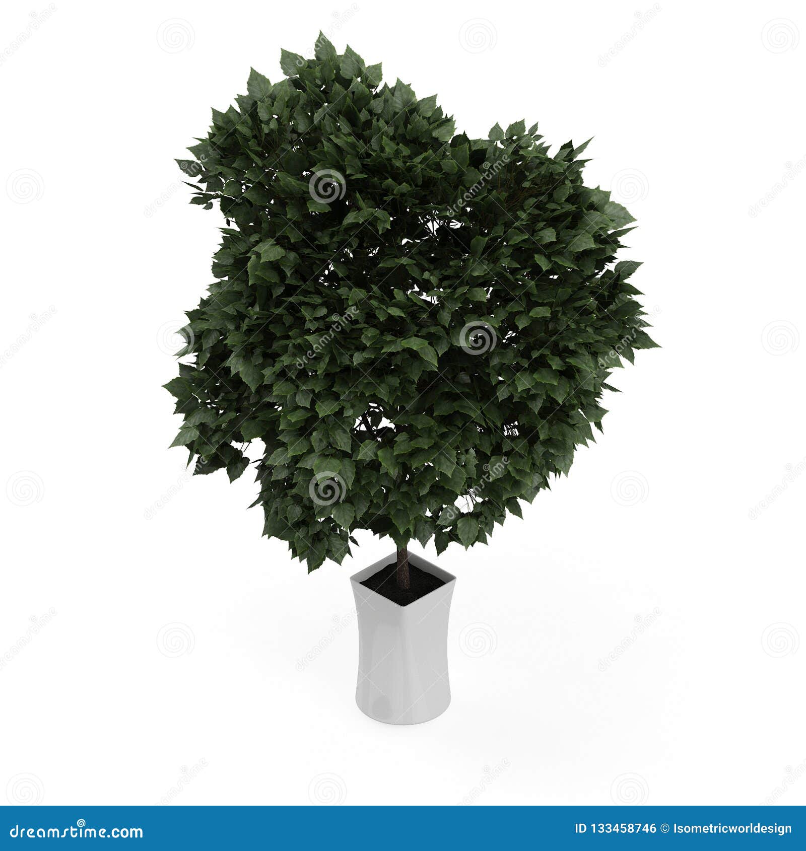 Isometric Flower 3D Rendering Stock Illustration - Illustration of life ...