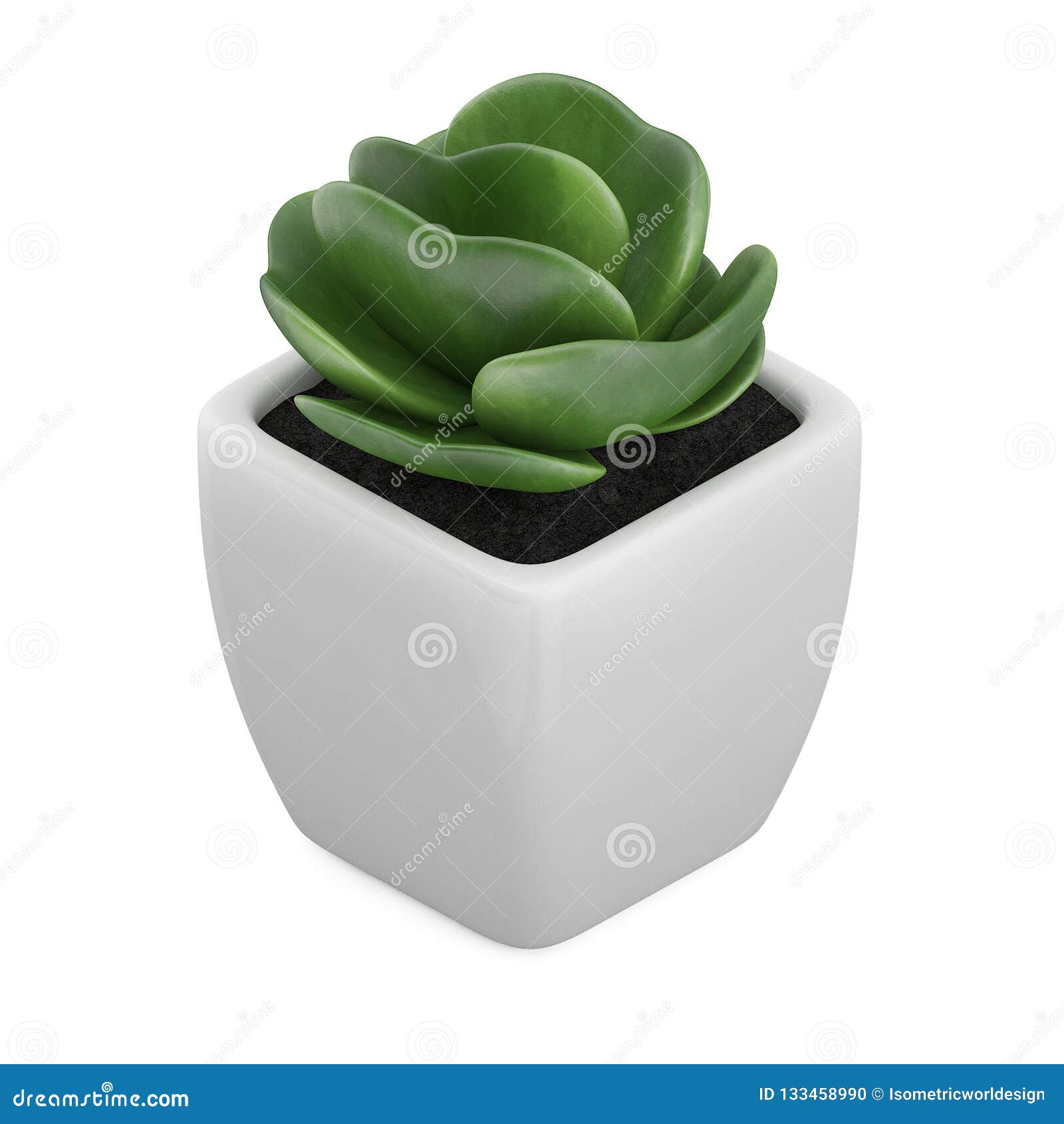 Isometric Flower 3D Rendering Stock Illustration - Illustration of ...