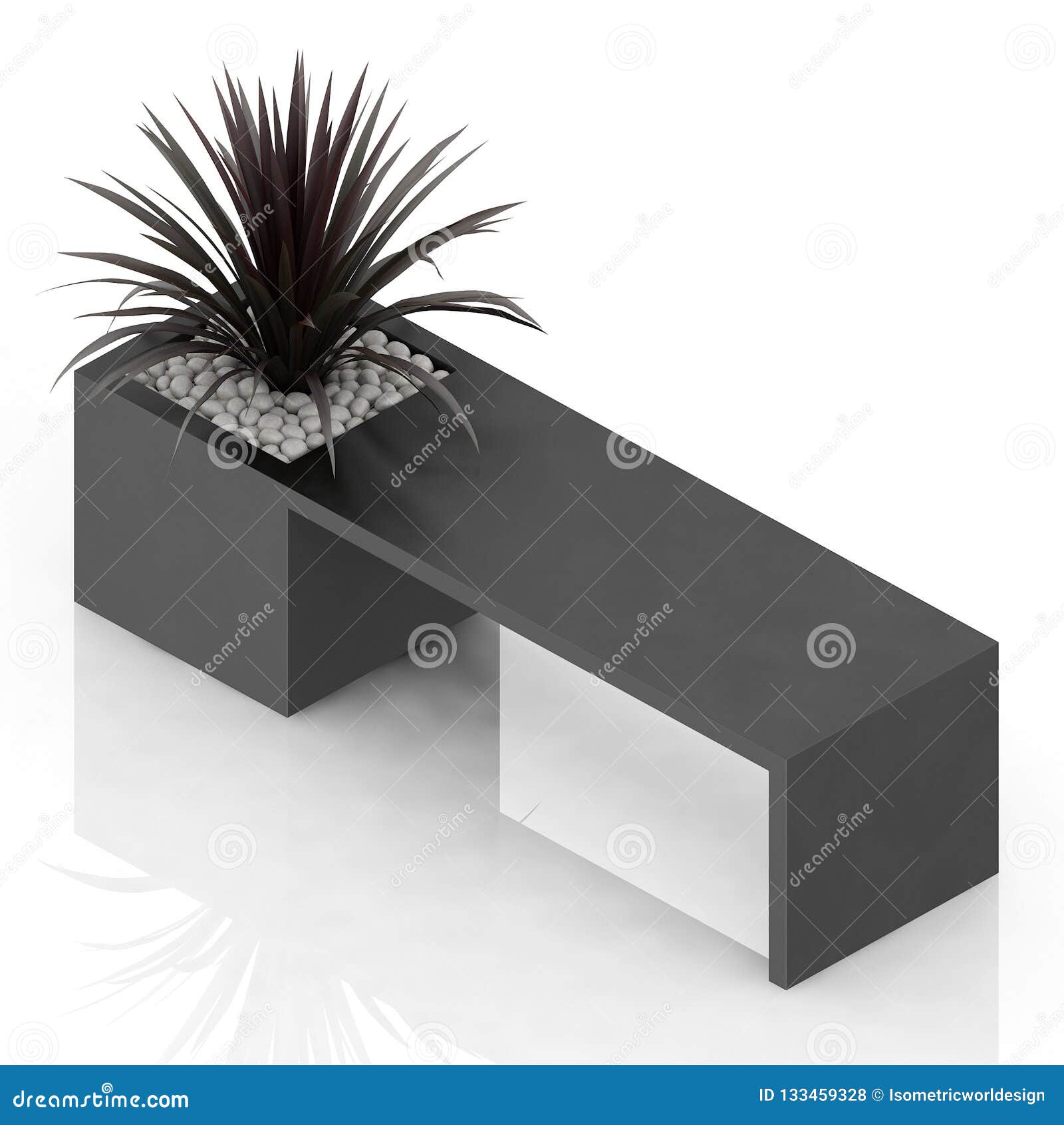 Isometric Flower 3D Rendering Stock Illustration - Illustration of ...