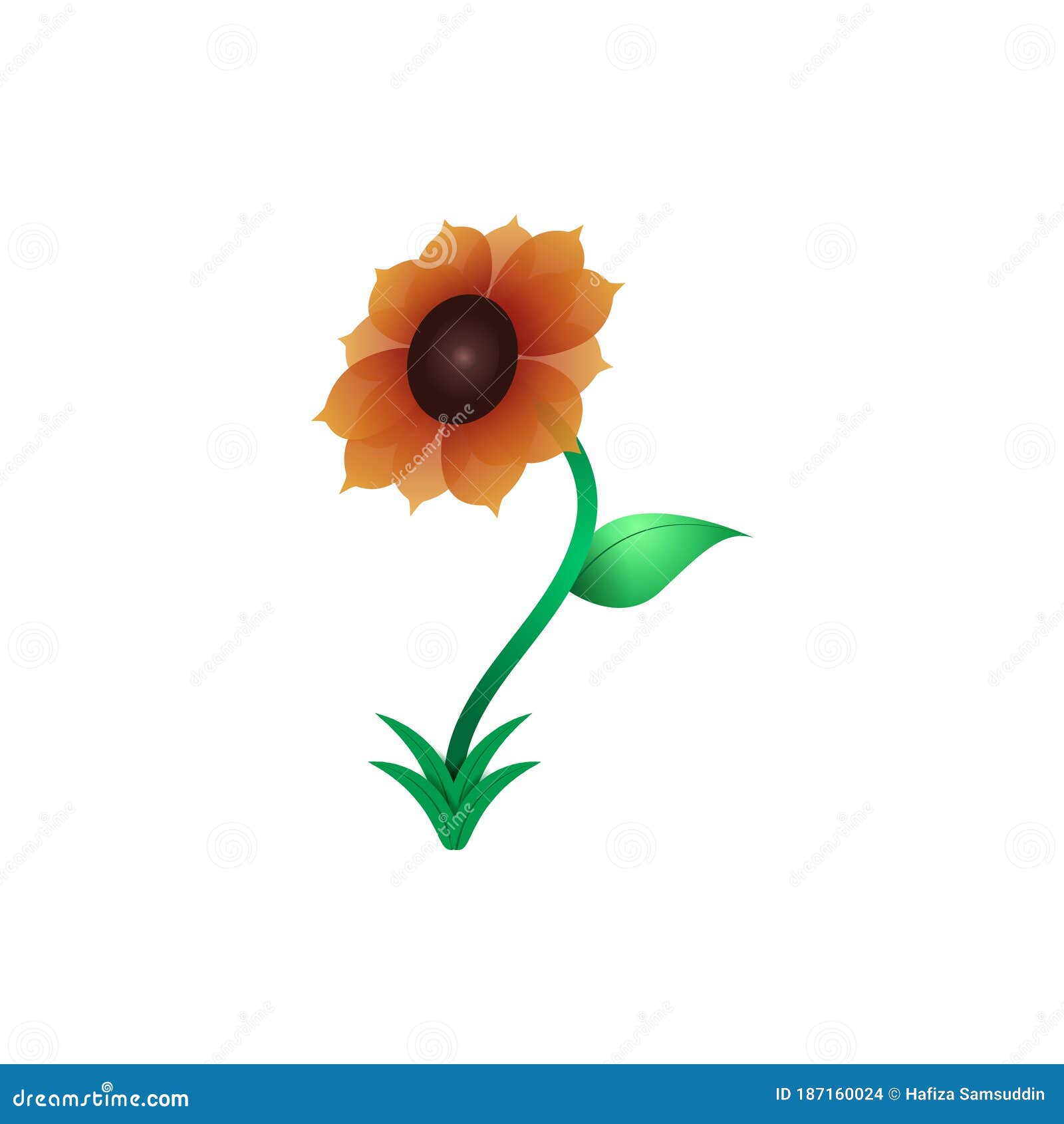 Isometric Flower. Vector Illustration Decorative Design Stock Vector ...
