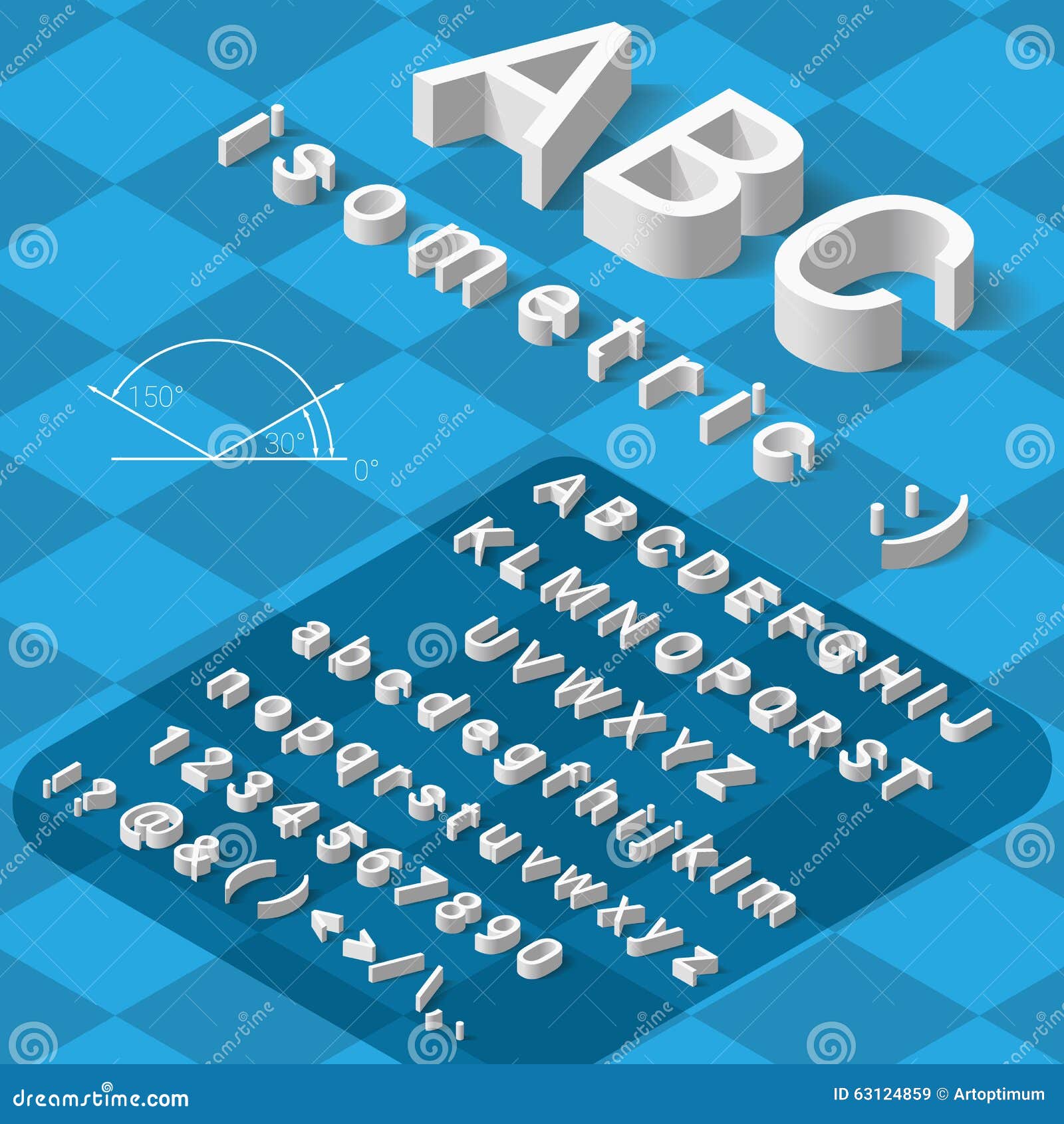 Isometric Font. 3d Perspective Effect Geometric Typography. Isometrical ... Isometric Font. 3d Perspective Effect Geometric Typography. Isometrical ...