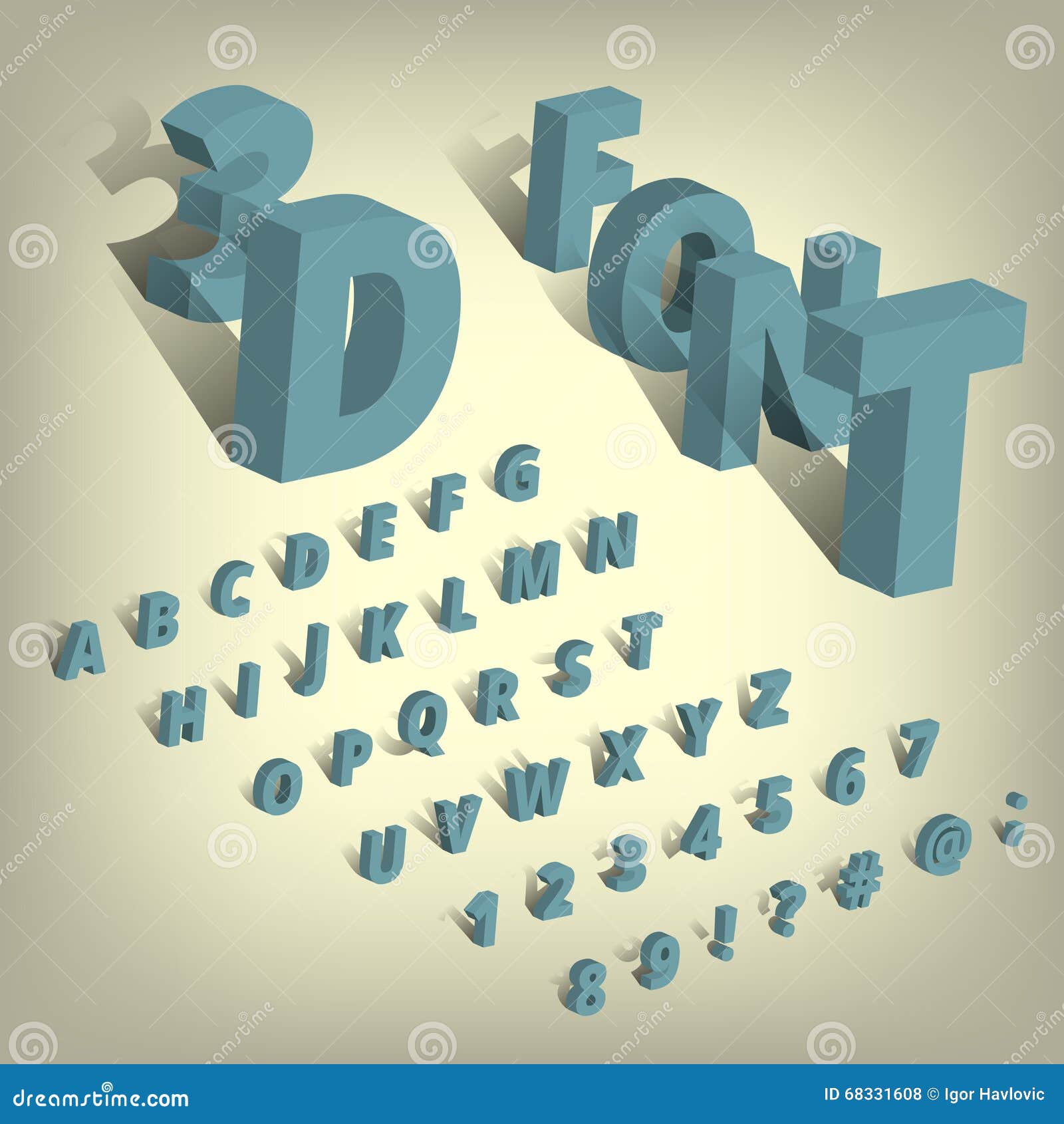 Isometric Font Alphabet Set. 3d Characters And Symbols With Shadow On ... Isometric Font Alphabet Set. 3d Characters And Symbols With Shadow On ...
