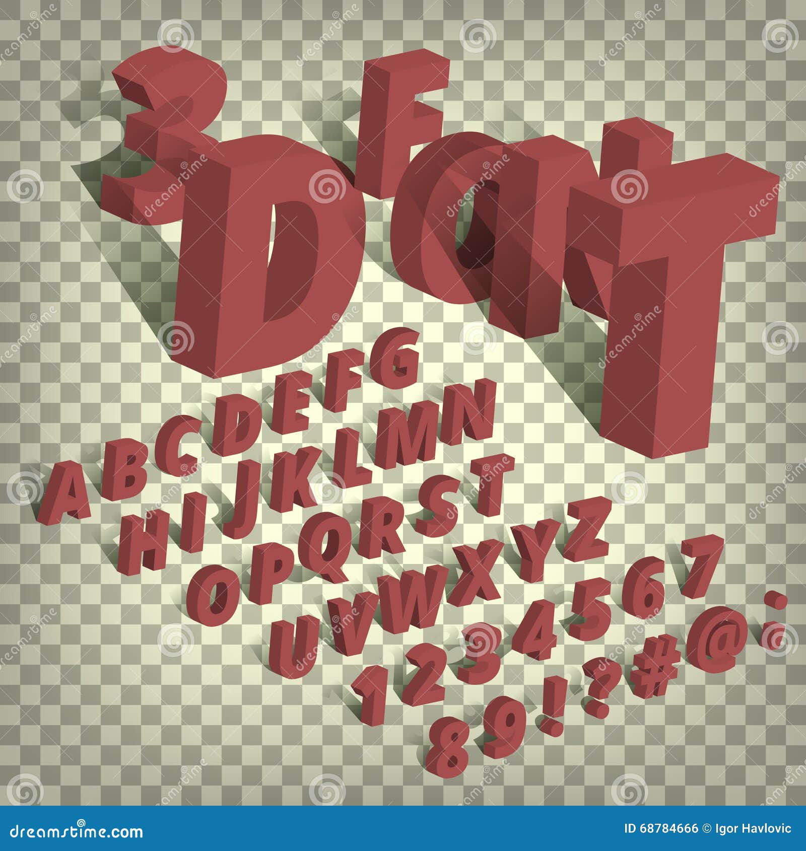 Isometric Font. Futuristic 3D Alphabet With Colorful Geometric Shapes ...