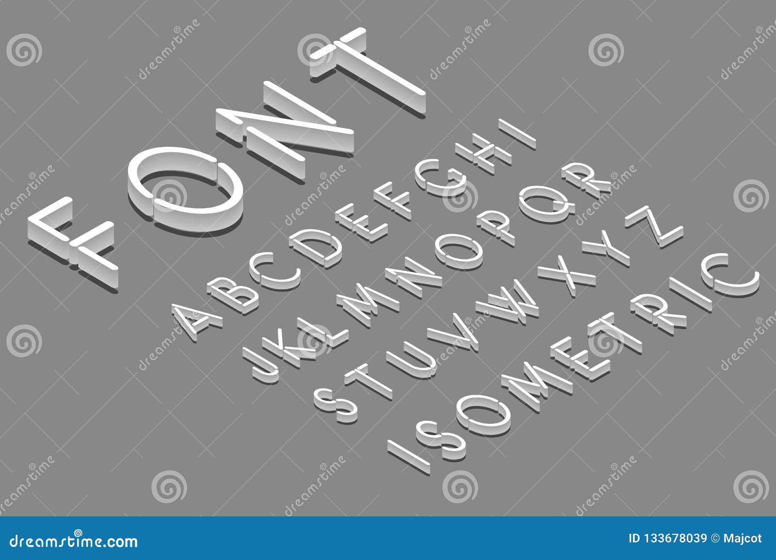 Isometric font alphabet stock vector. Illustration of background ...