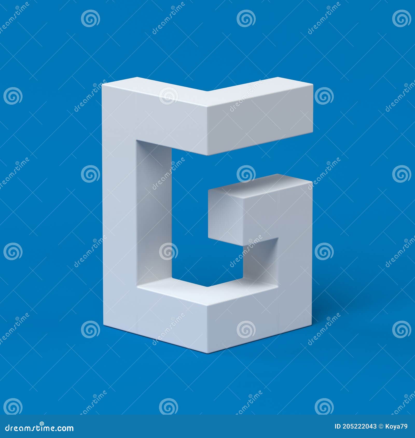 Isometric Font 3d Rendering Letter G Stock Illustration - Illustration ...
