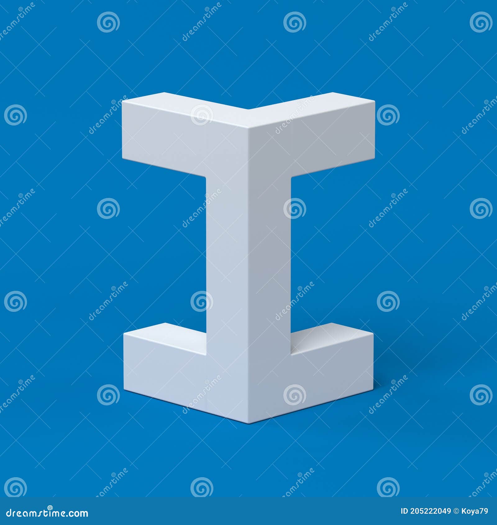 Isometric Font 3d Rendering Letter I Stock Illustration - Illustration ...