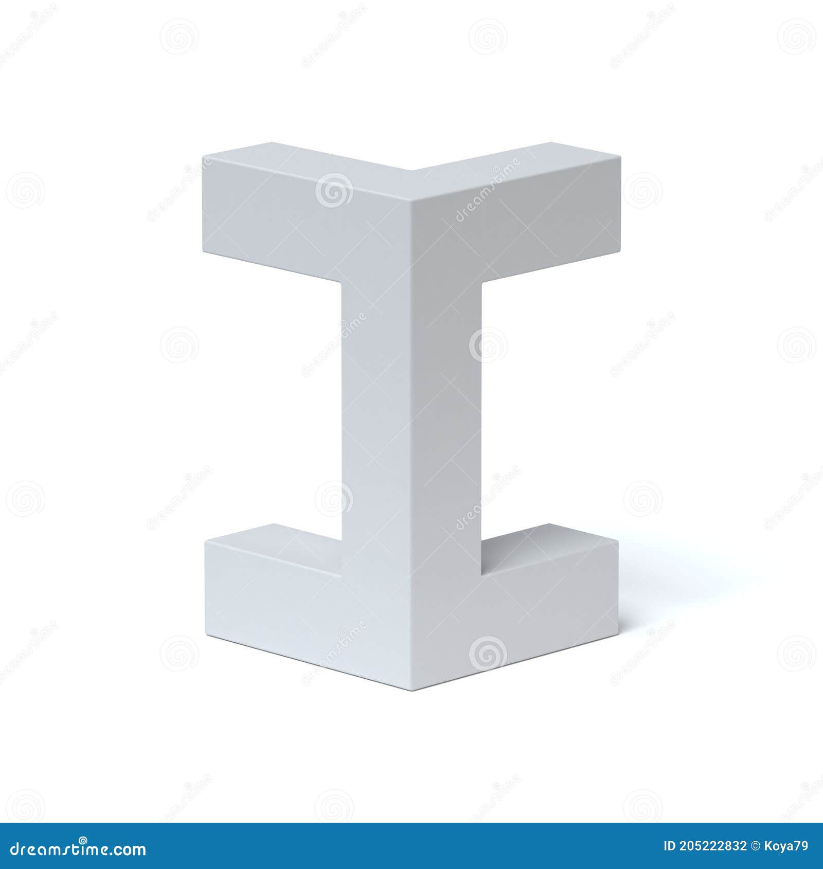 Isometric Font 3d Rendering Letter I Stock Illustration - Illustration ...