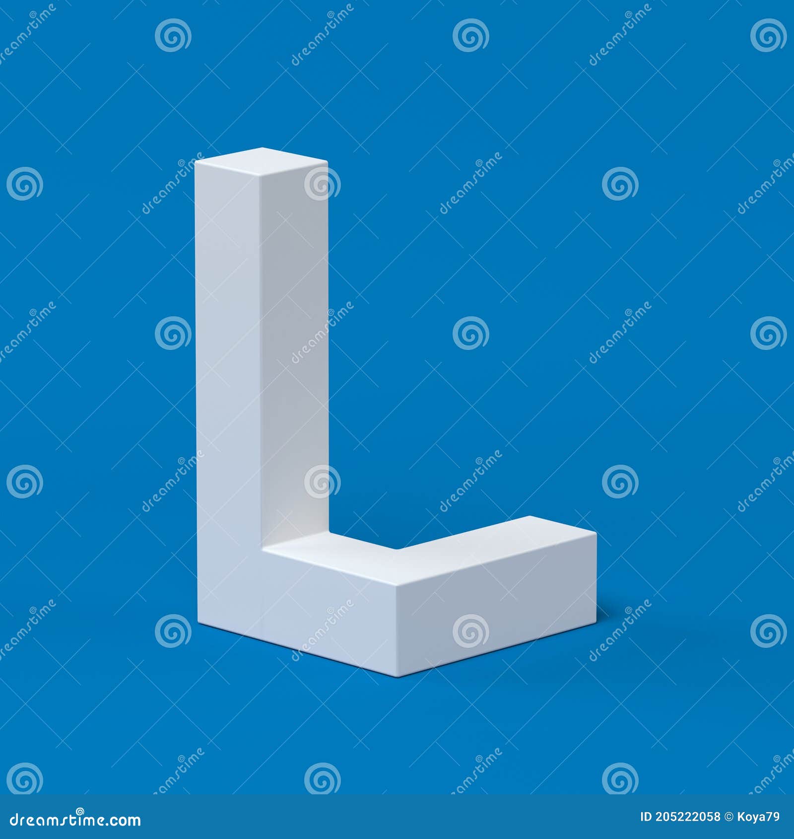 Isometric Font 3d Rendering Letter L Stock Illustration - Illustration ...