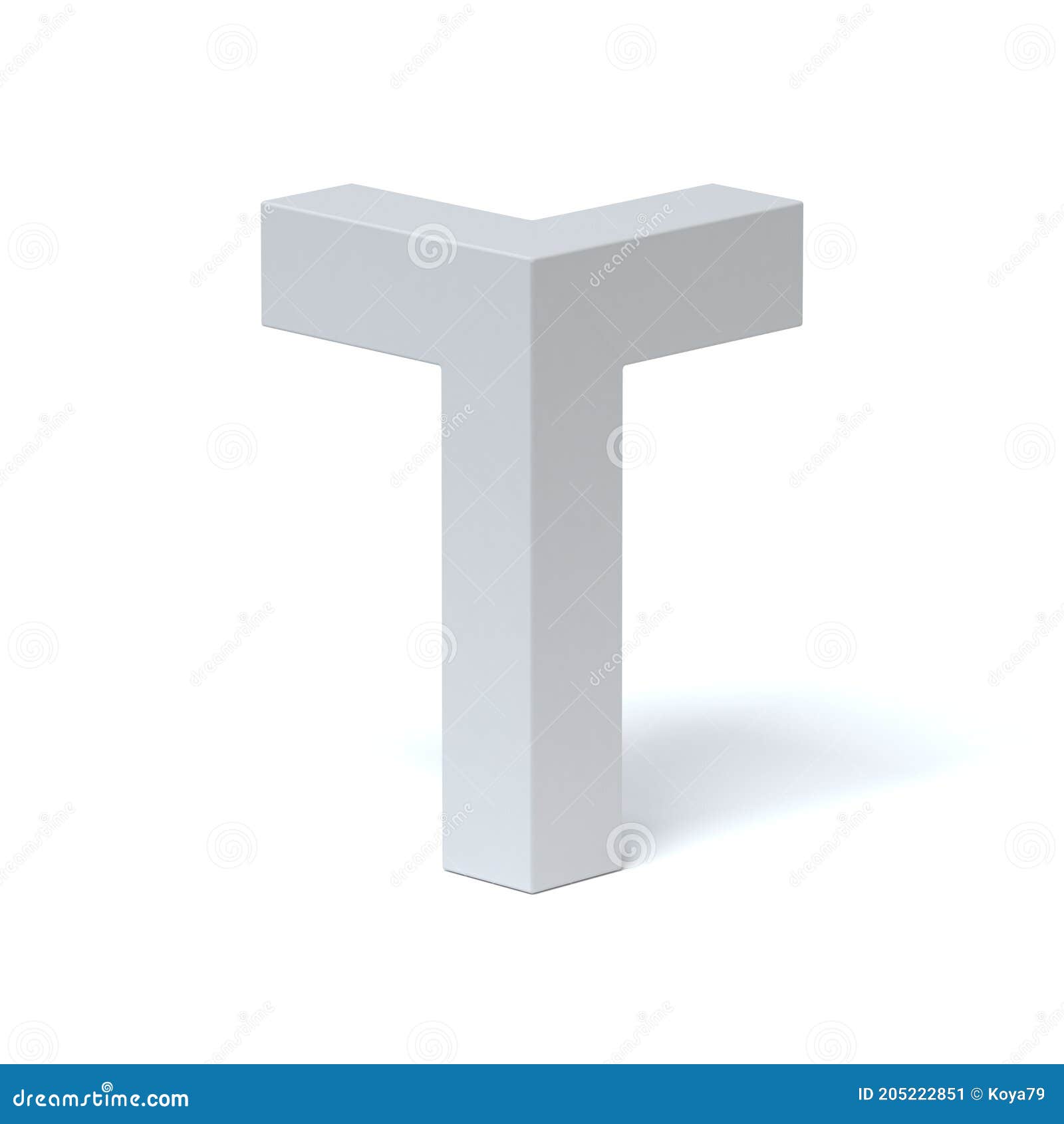 Isometric Font 3d Rendering Letter T Stock Illustration - Illustration ...