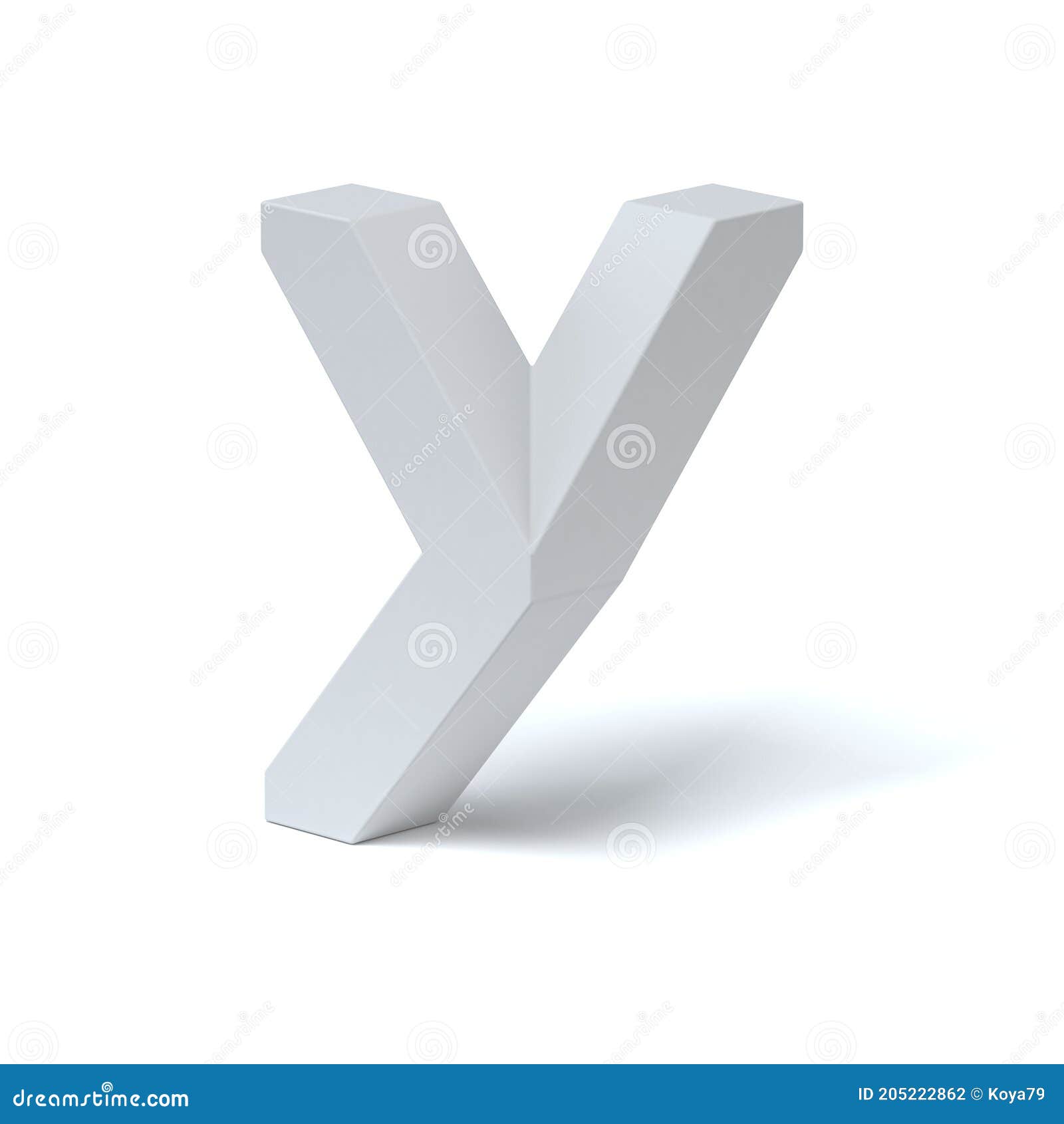 Isometric Font 3d Rendering Letter Y Stock Illustration - Illustration ...
