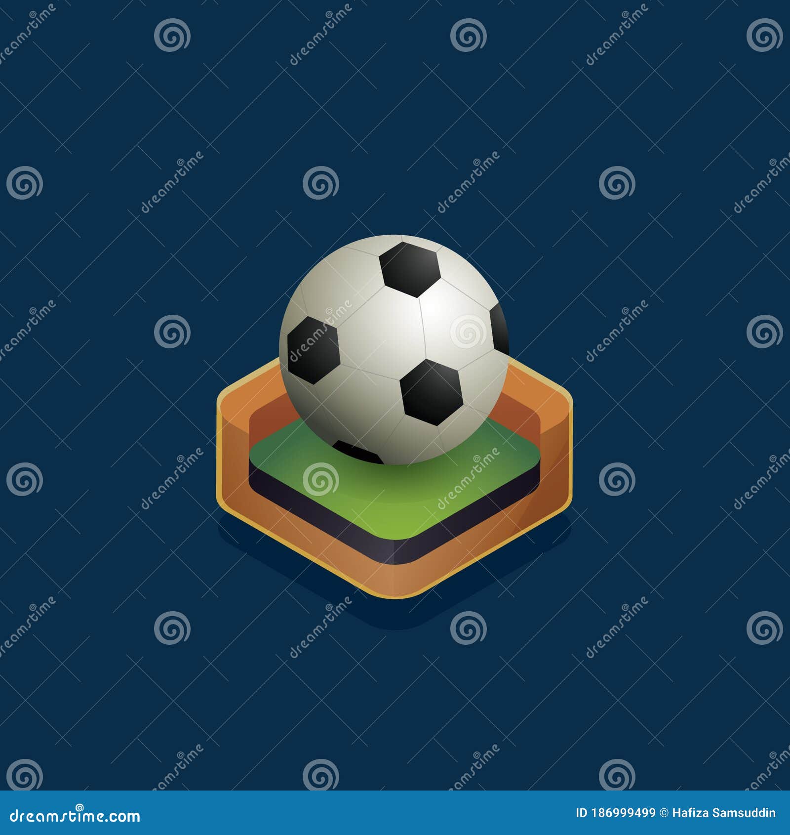 Isometric Football. Vector Illustration Decorative Design Stock Vector ...