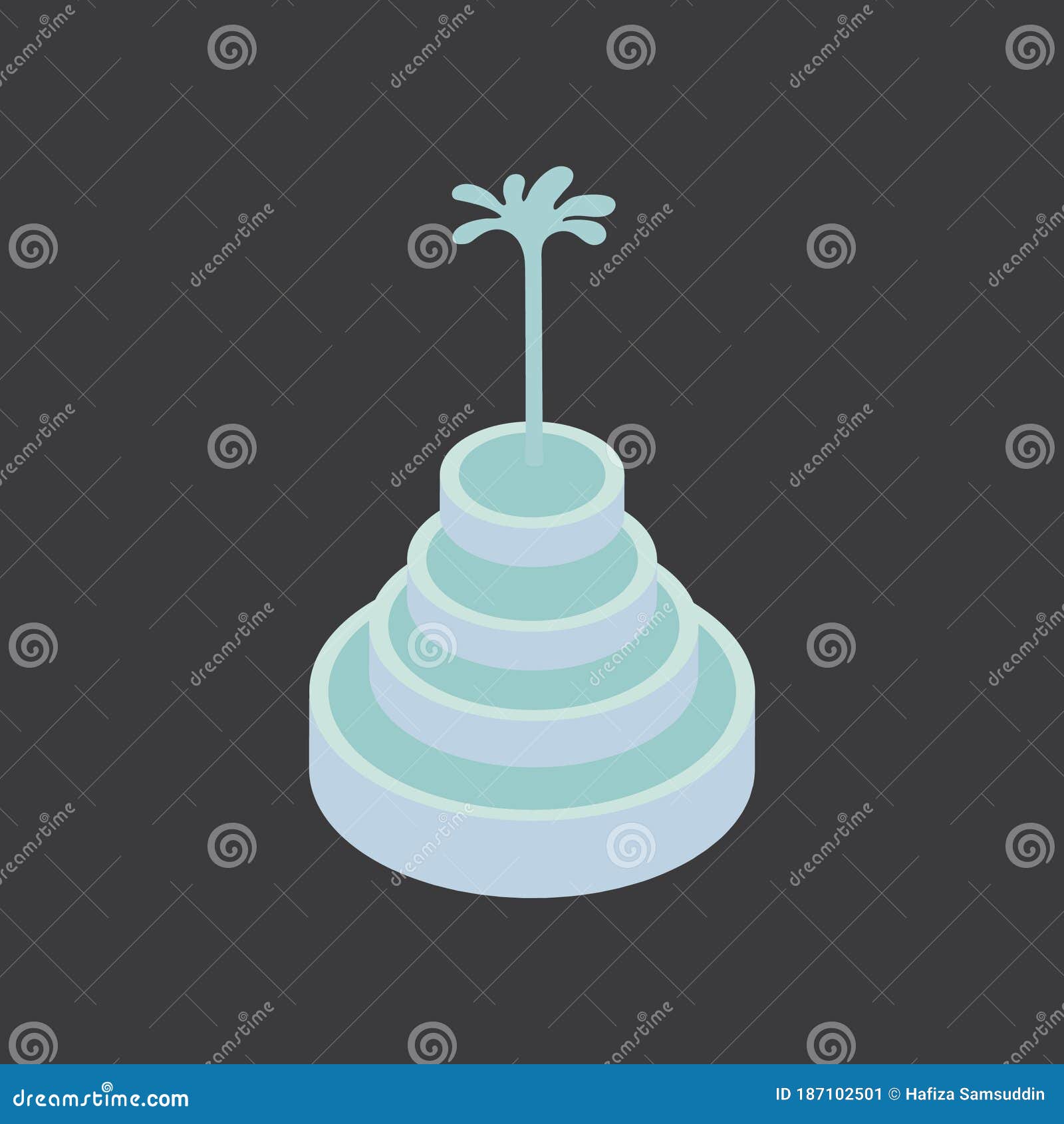 Isometric Fountain. Vector Illustration Decorative Design Stock Vector ... Isometric Fountain. Vector Illustration Decorative Design Stock Vector ...